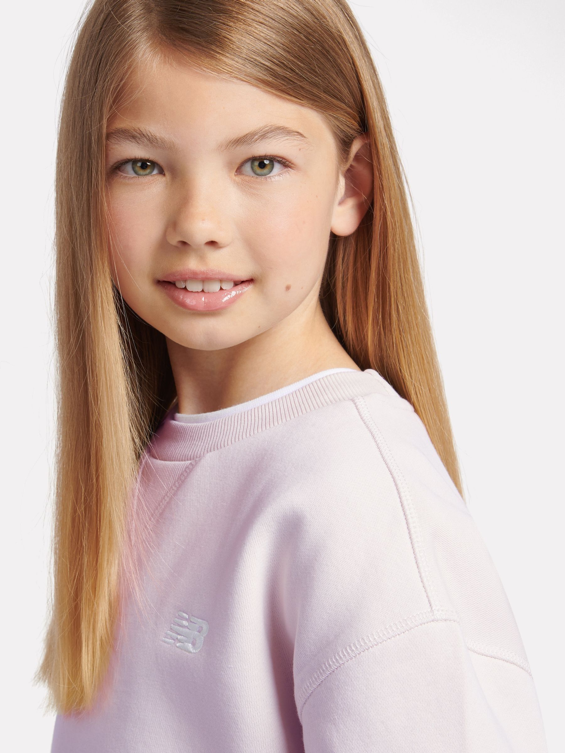 Buy New Balance Pink Small Girls Logo Sweatshirt from the Next UK ...