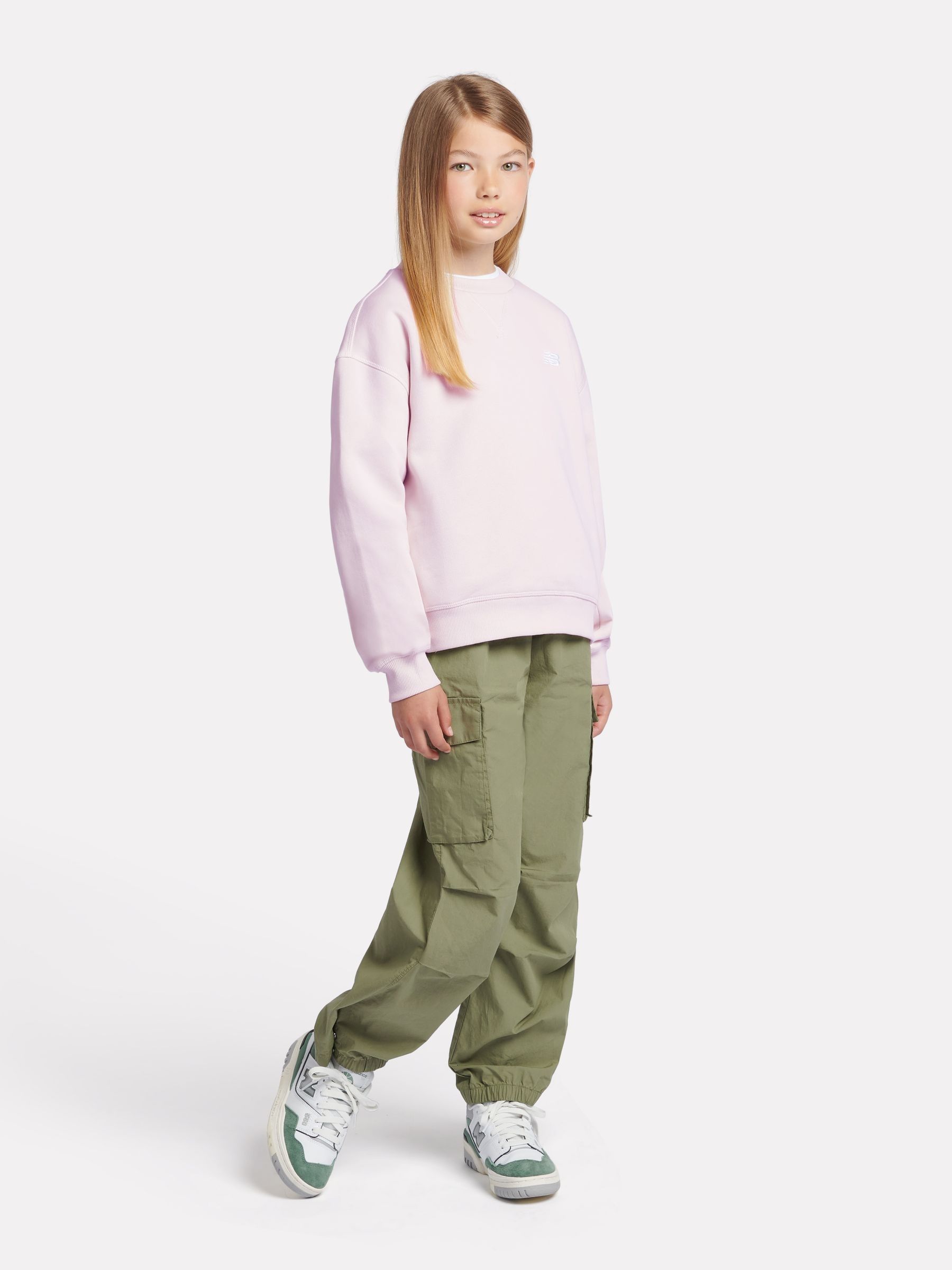 Buy New Balance Pink Small Girls Logo Sweatshirt from the Next UK ...