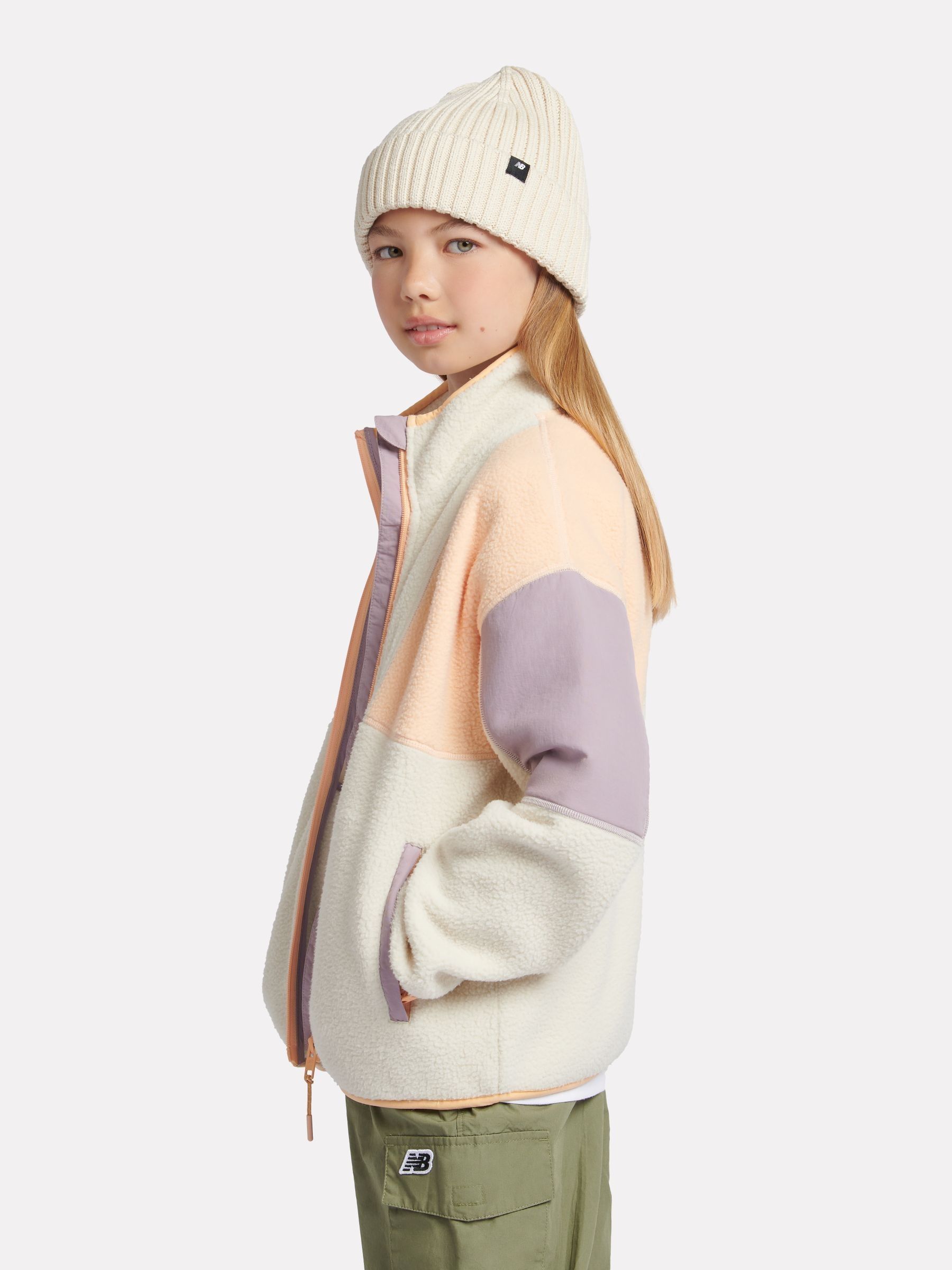 Buy New Balance White Borg Fleece Jacket from the Next UK online shop