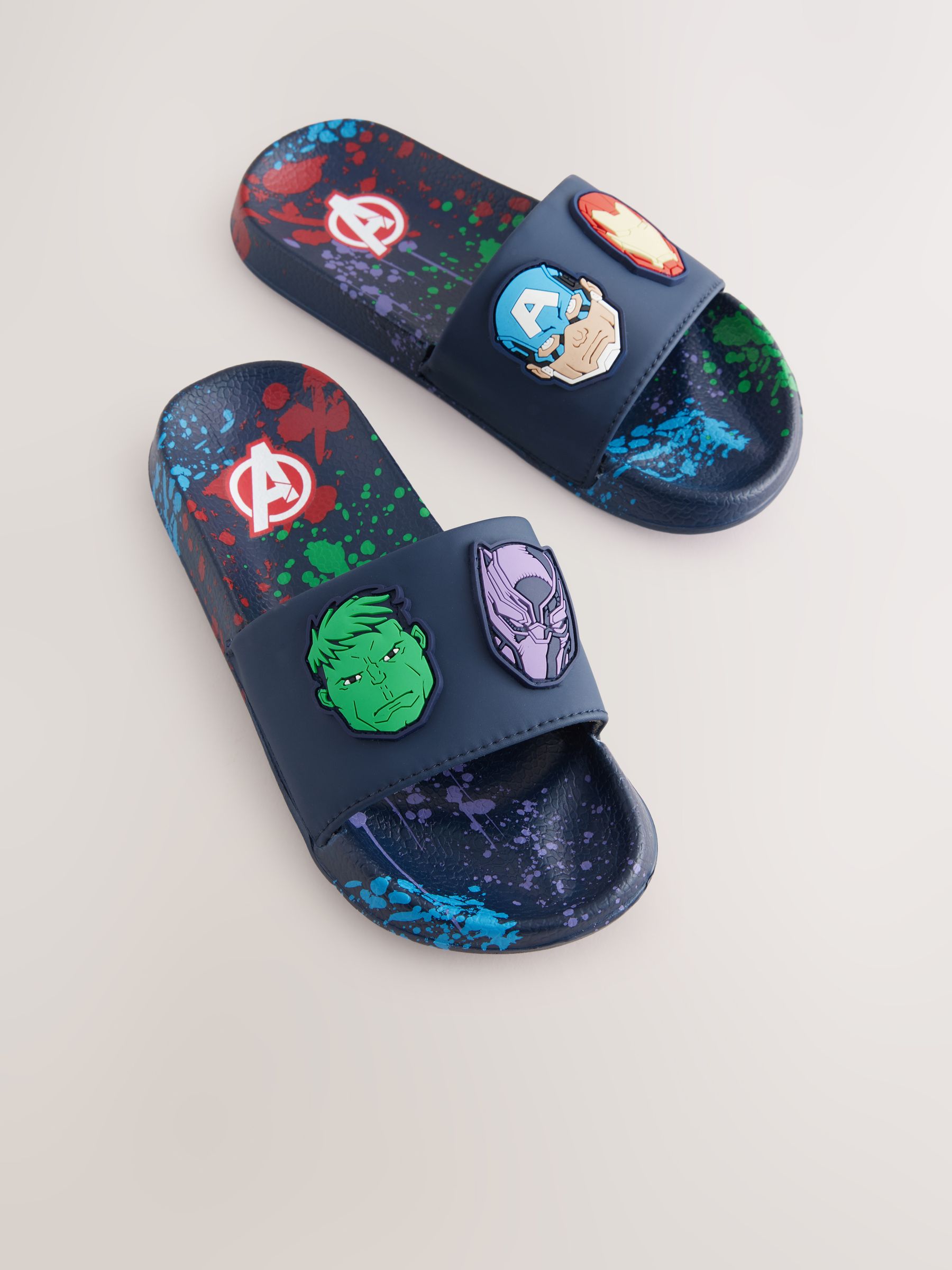 Buy Navy Marvel Sliders from the Next UK online shop