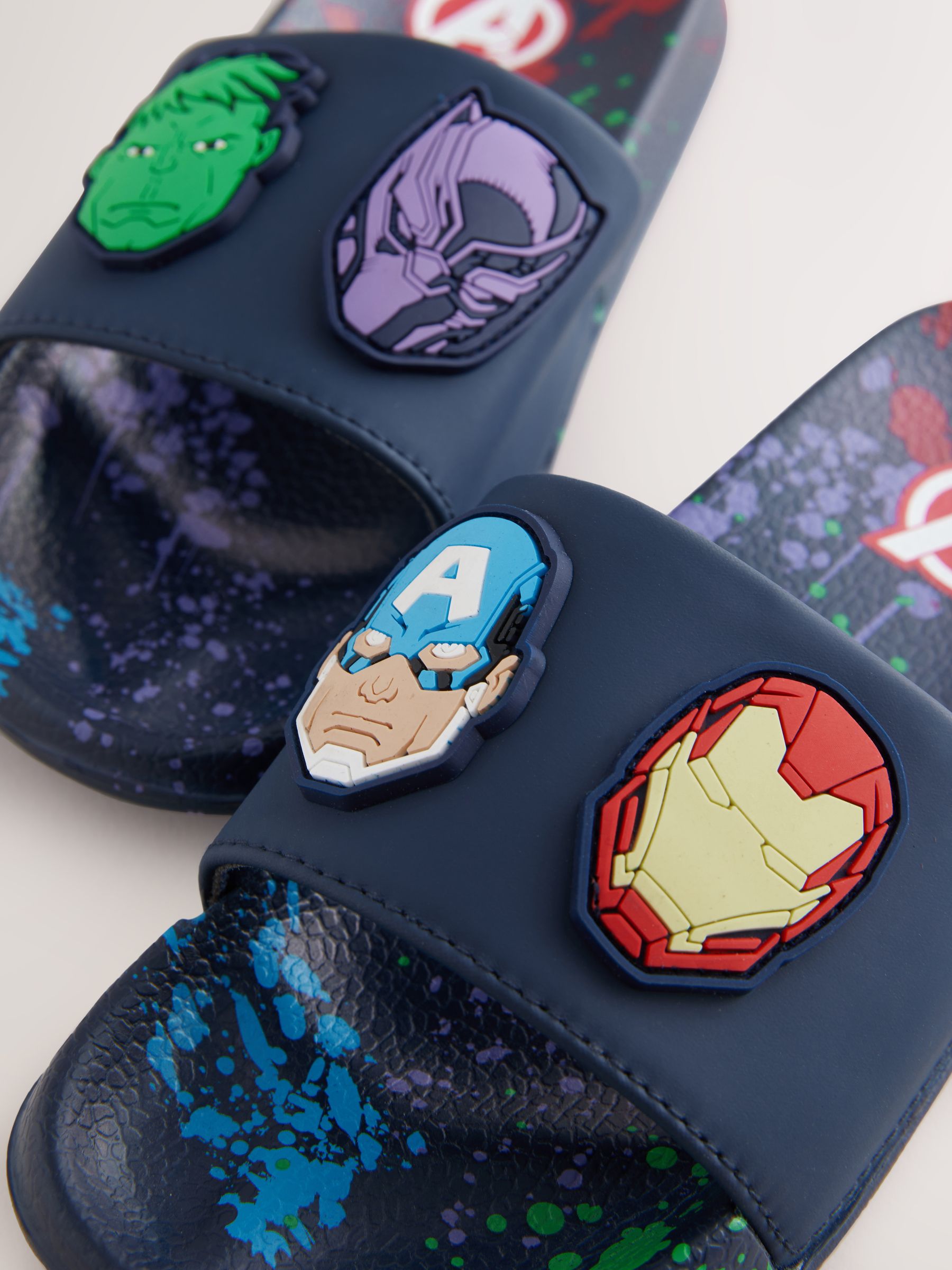 Buy Navy Marvel Sliders from the Next UK online shop