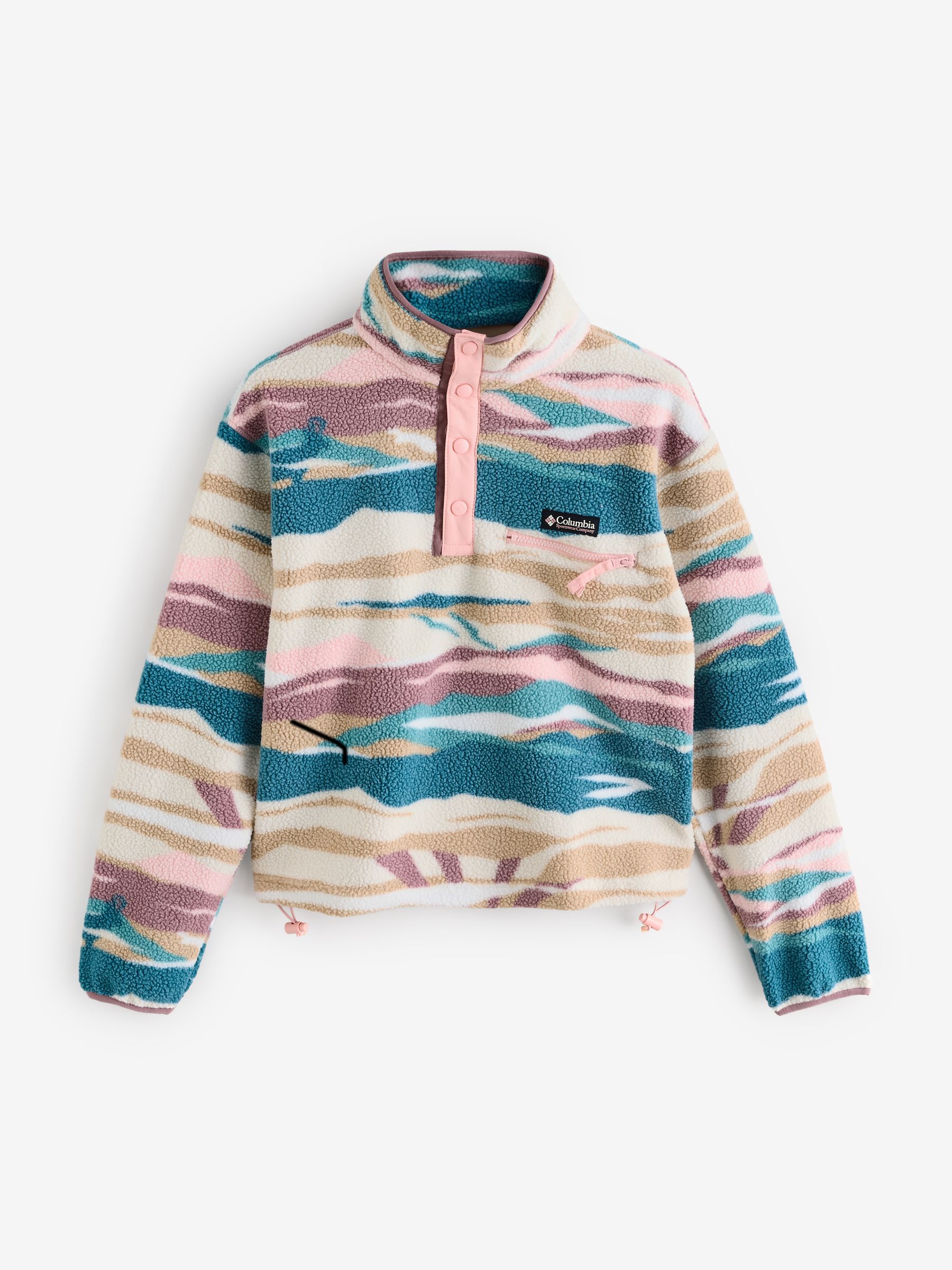 Buy Columbia Green Helvetia™ II Printed Cropped Half Snap Fleece from ...