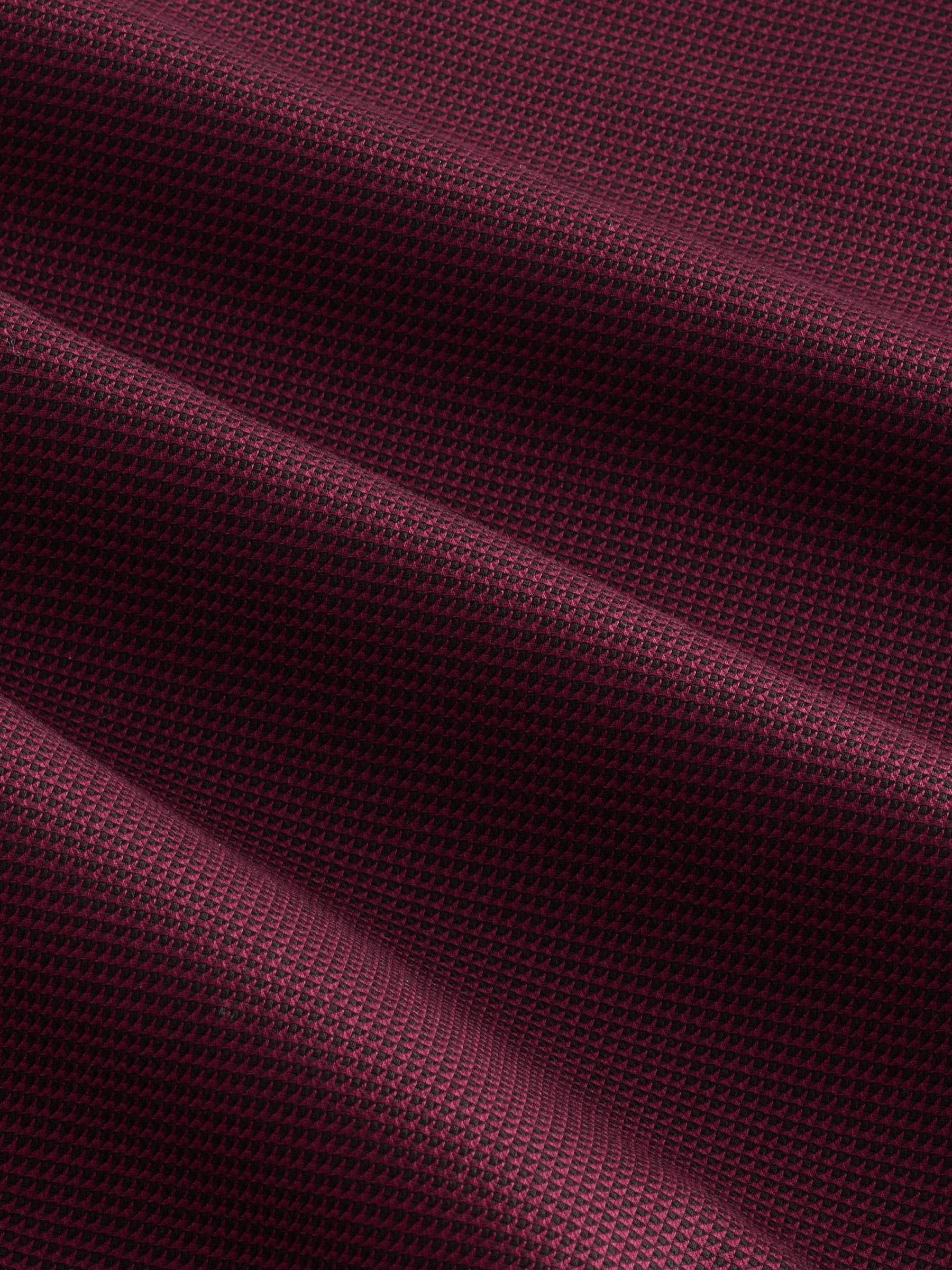 Buy Burgundy Red Slim Fit Signature 100% Cotton with Textured Smart ...