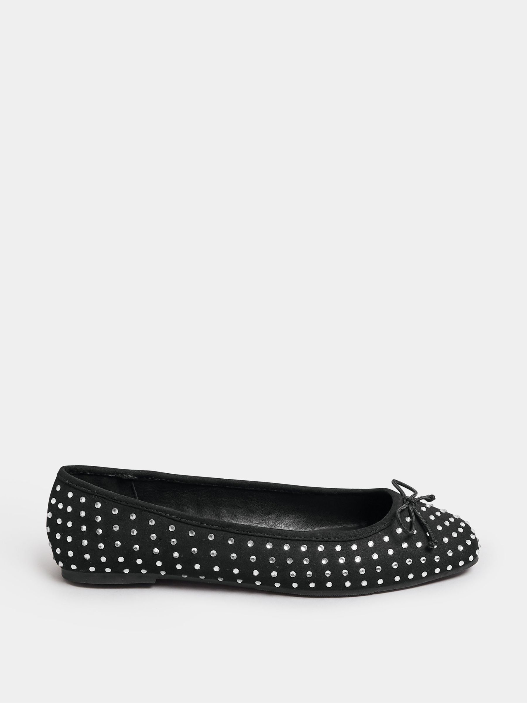 Buy Long Tall Sally Black Diamante Ballet Pumps from the Next UK online ...