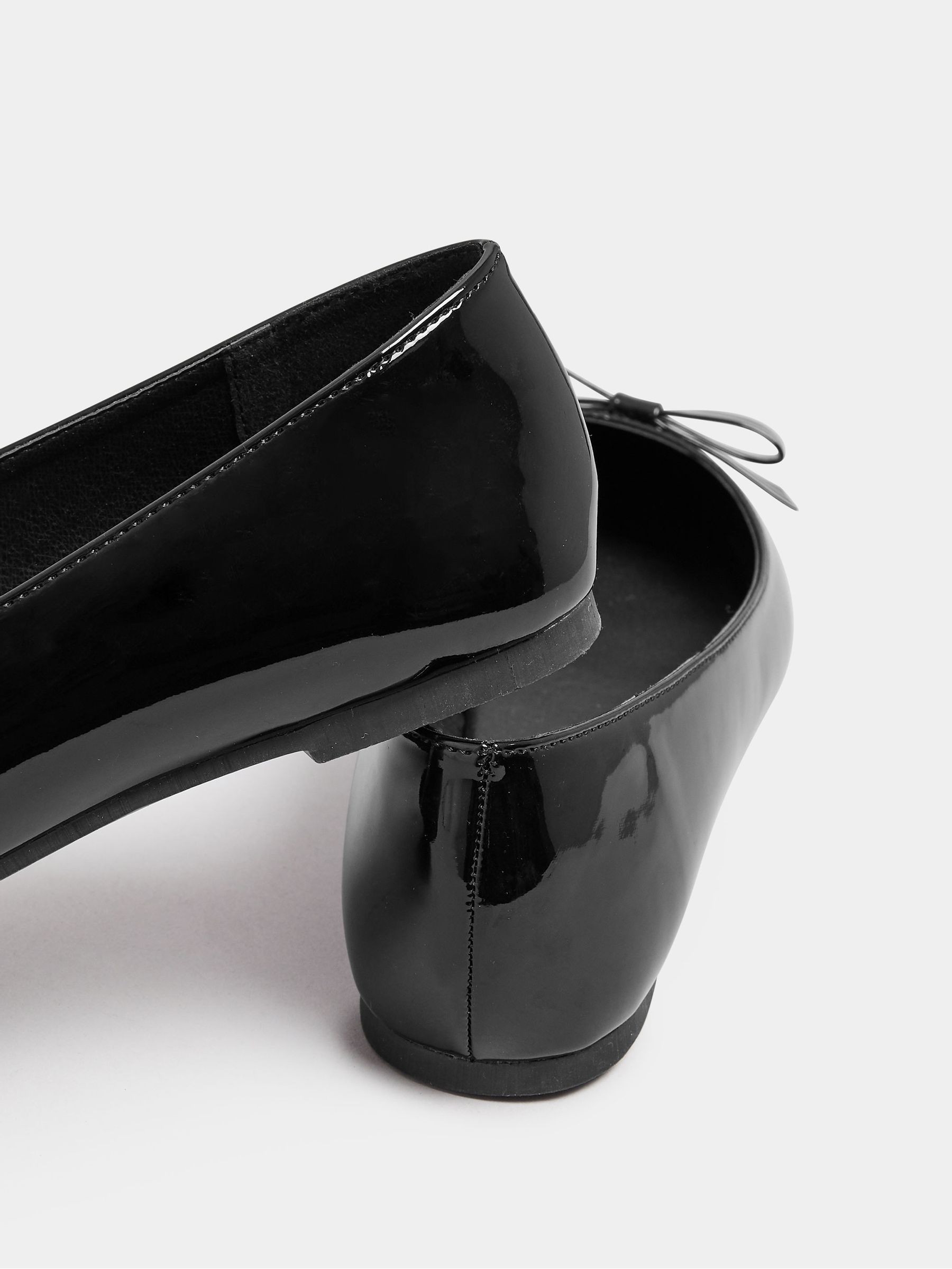 Buy Long Tall Sally Black Ballet Bow Square Toe Pumps from the Next UK ...