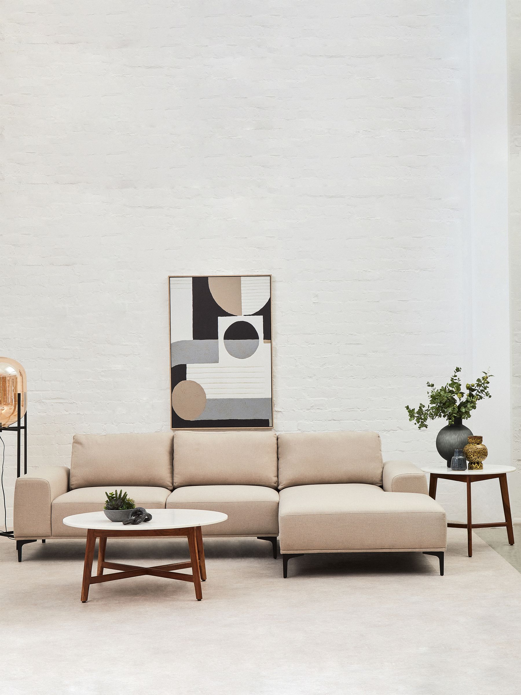 Buy Fifty Five South White Mayan White Marble Round Side Table from the ...