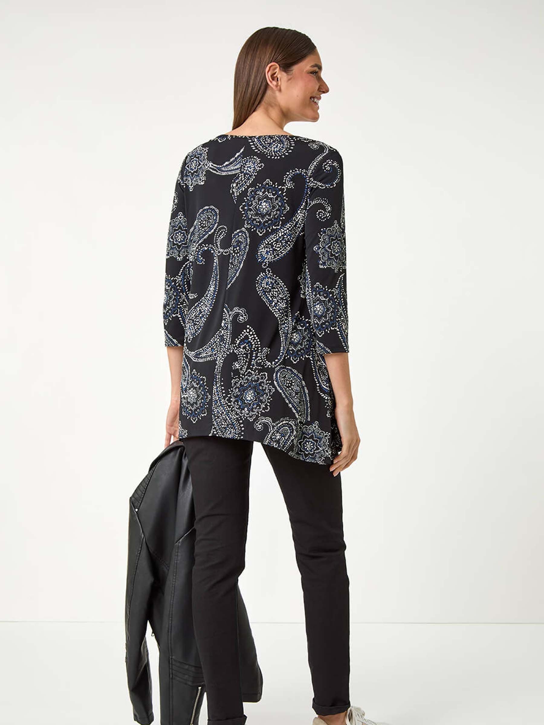 Buy Roman Blue Paisley Print Stretch Tunic from the Next UK online shop