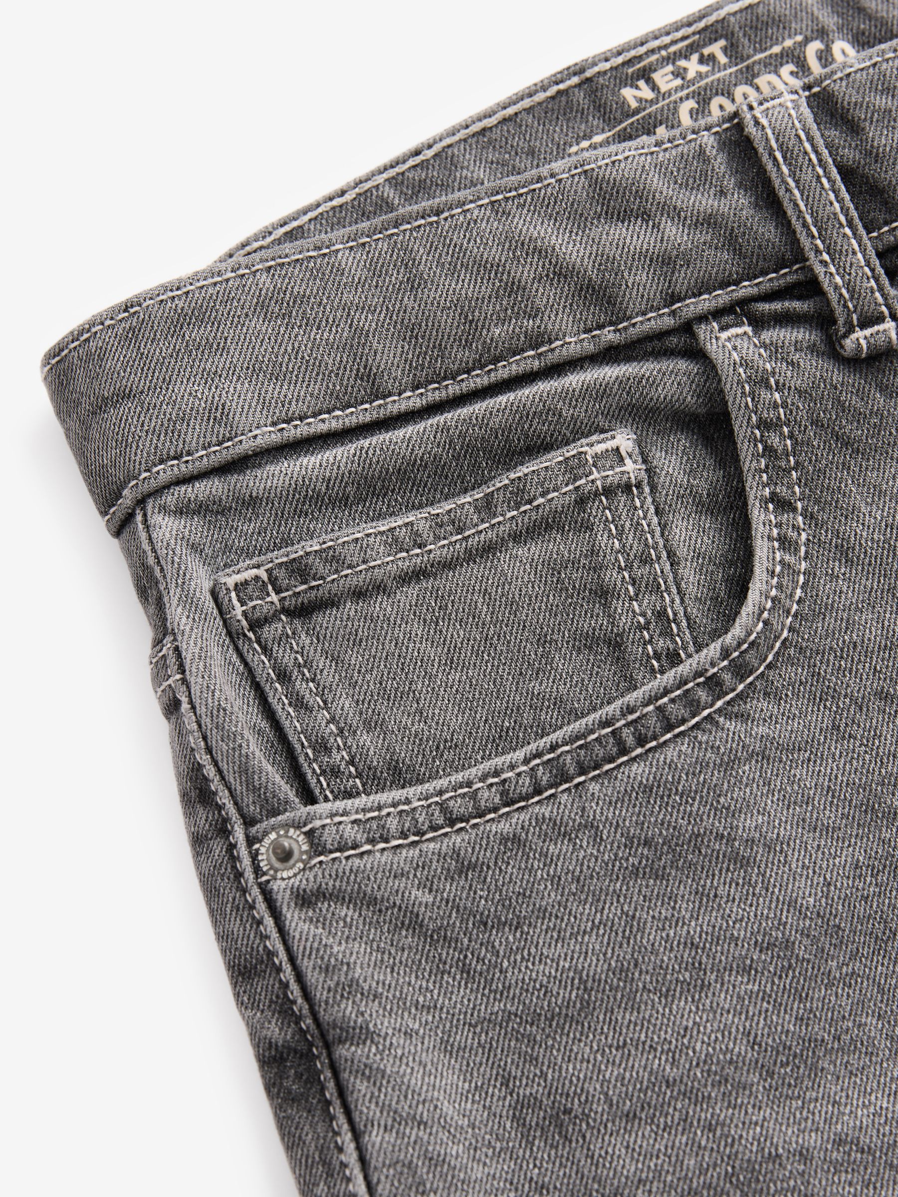 Buy Grey Straight Fit Vintage Wash Denim Jeans from the Next UK online shop