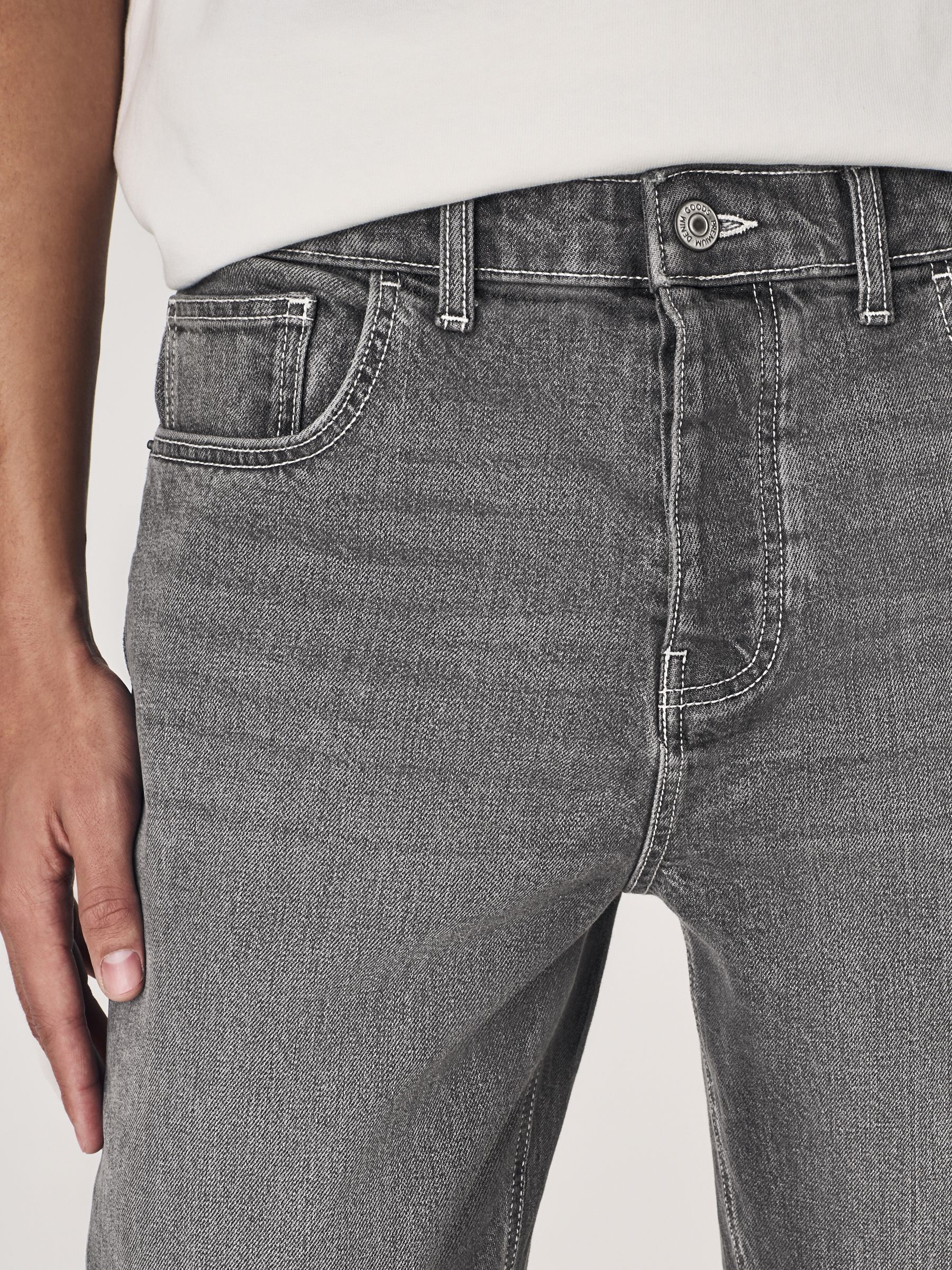 Buy Grey Straight Fit Vintage Wash Denim Jeans from the Next UK online shop