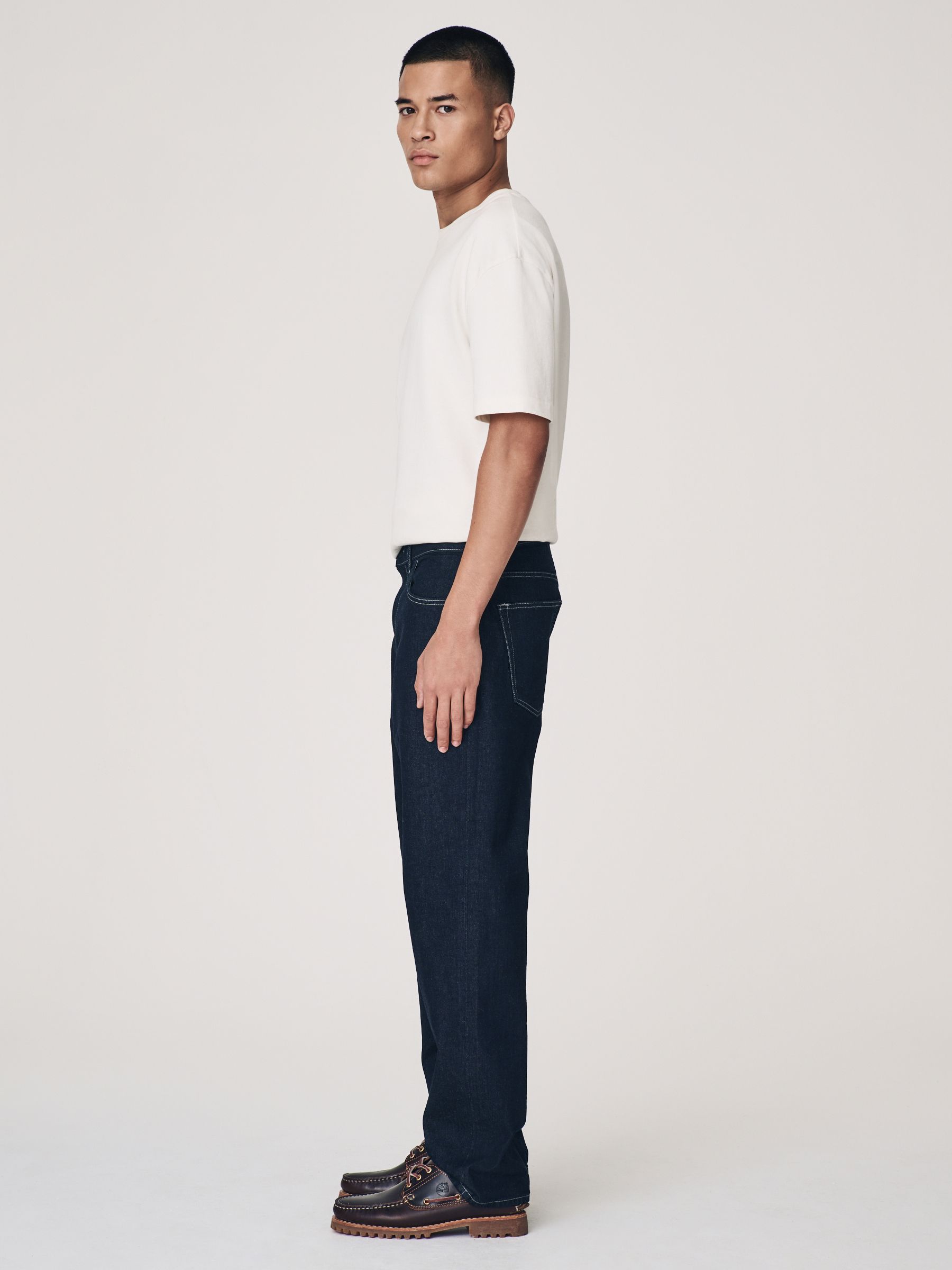 Buy Dark Indigo Rinse Straight Fit Vintage Wash Denim Jeans from the ...