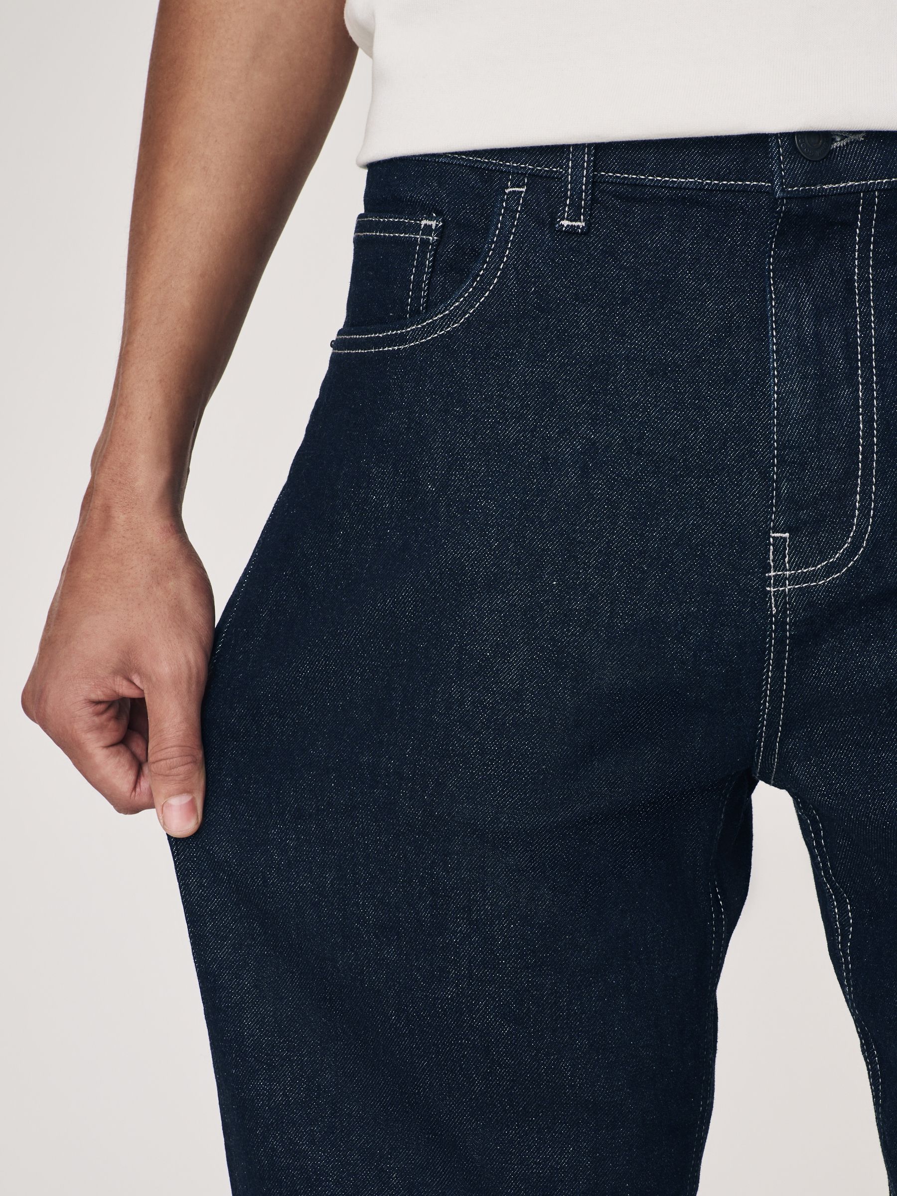 Buy Dark Indigo Rinse Straight Fit Vintage Wash Denim Jeans from the ...