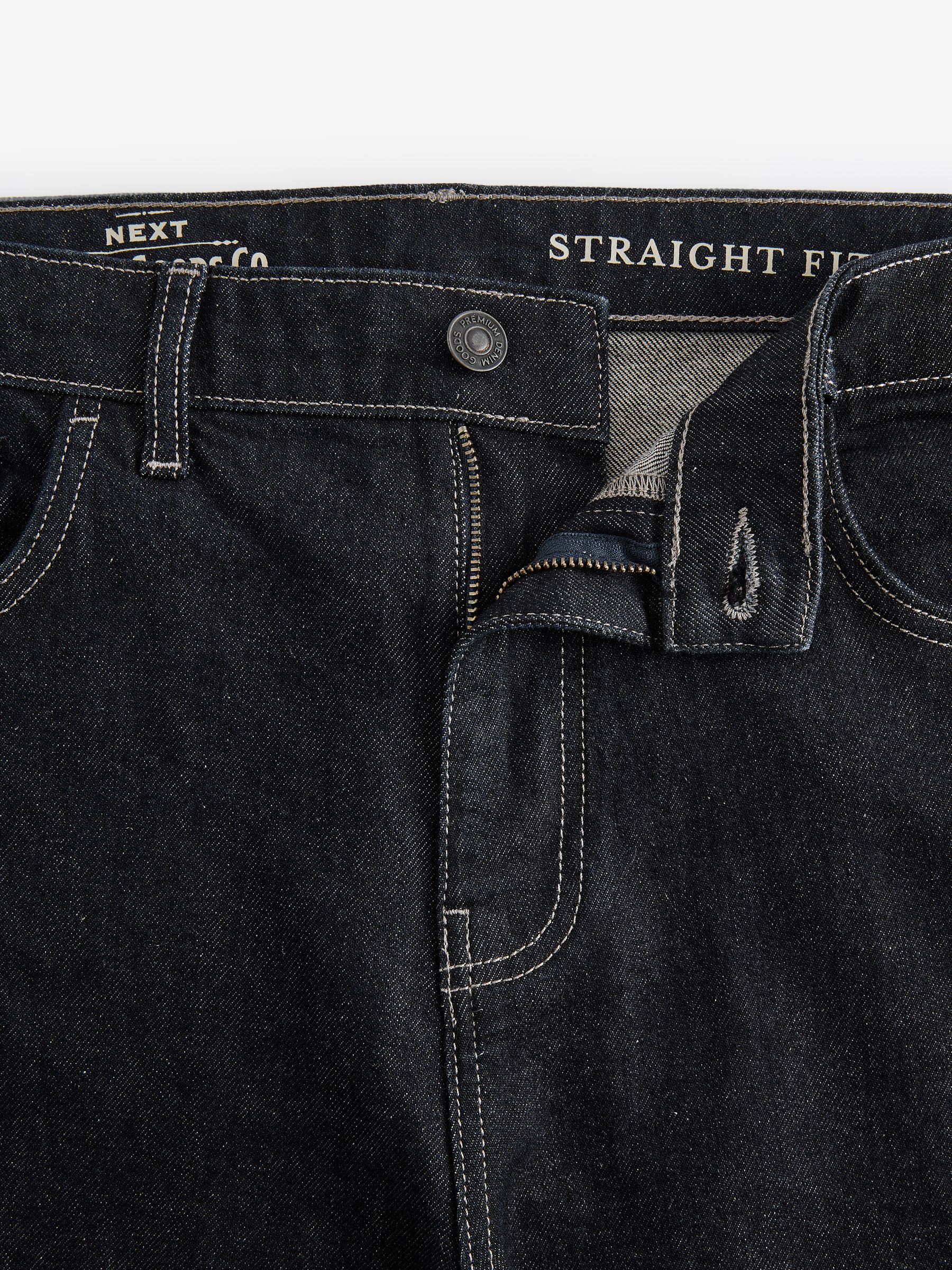 Buy Dark Indigo Rinse Straight Fit Vintage Wash Denim Jeans from the ...