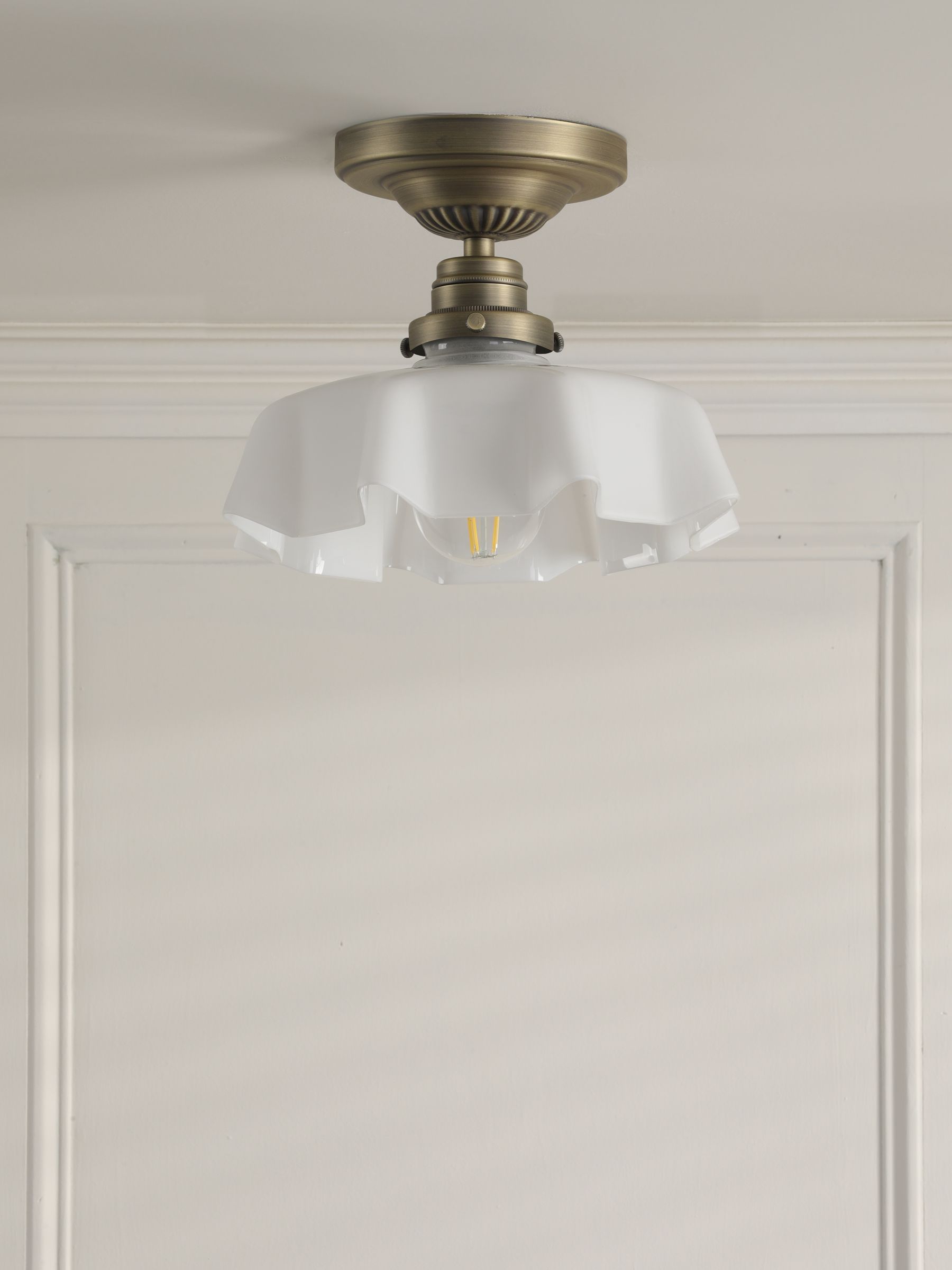Buy Laura Ashley Off White Banham Flush Ceiling Fitting Ceiling Light ...