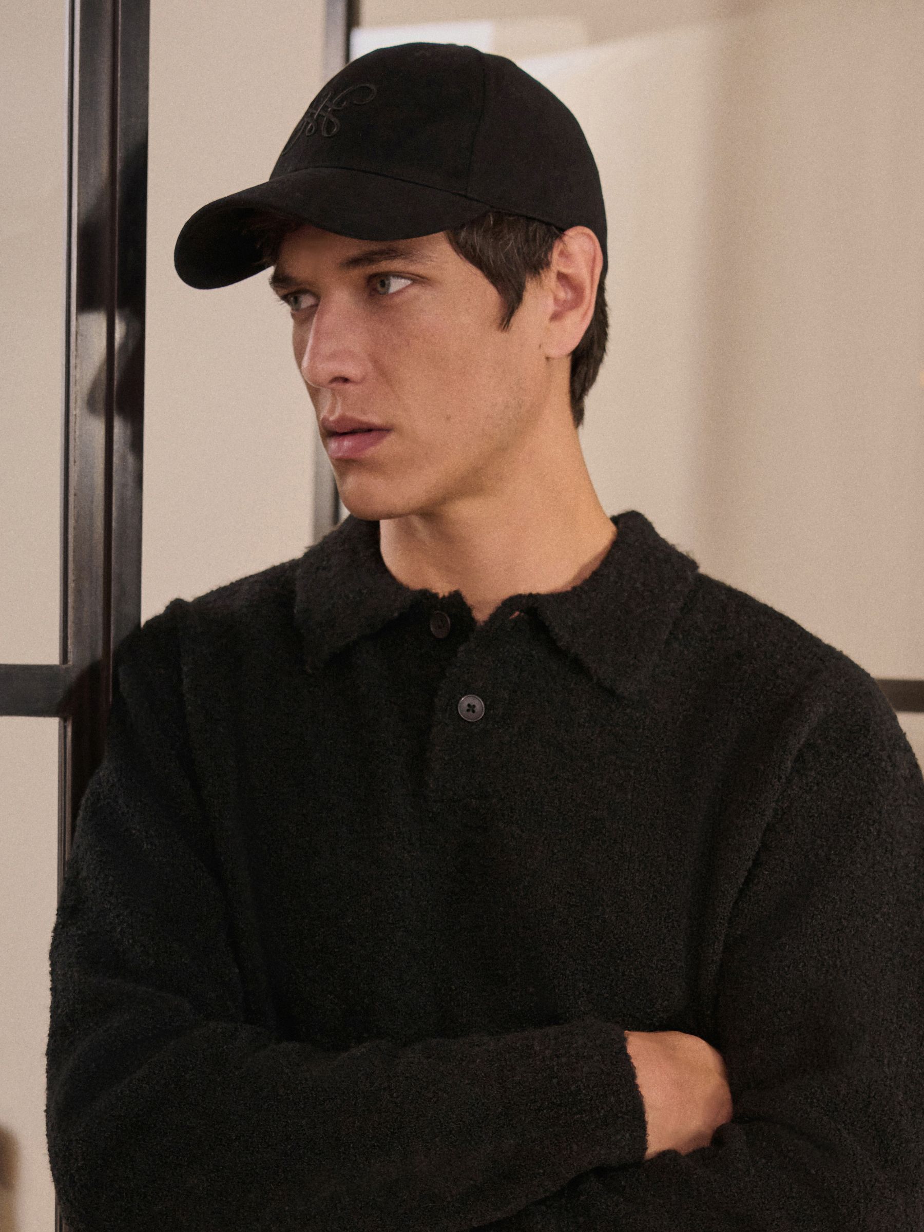 Buy Black High Build Embroidery Cap from the Next UK online shop