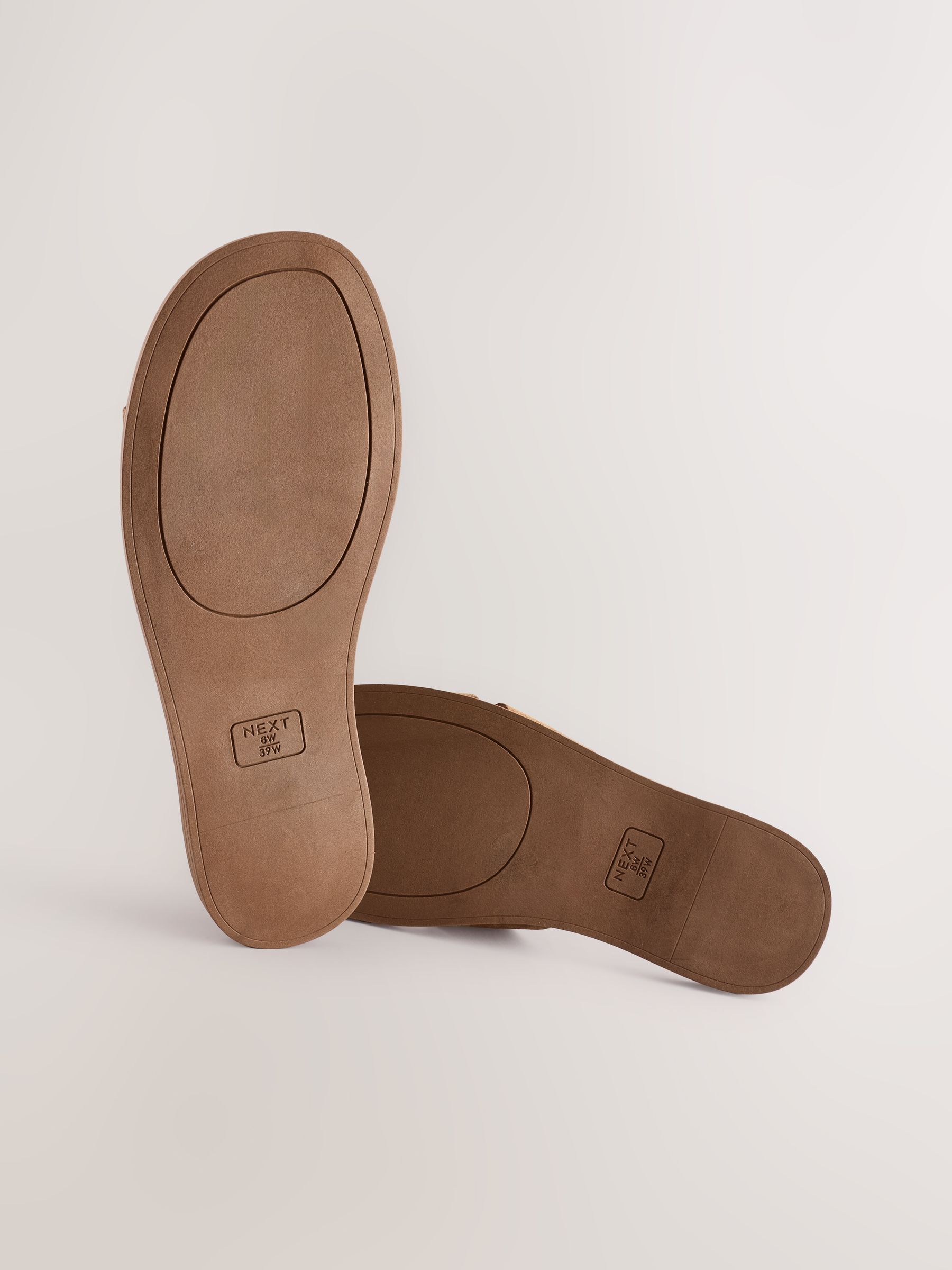 Buy Tan Brown Standard/Wide Fit Slot Mule Sandals from the Next UK ...