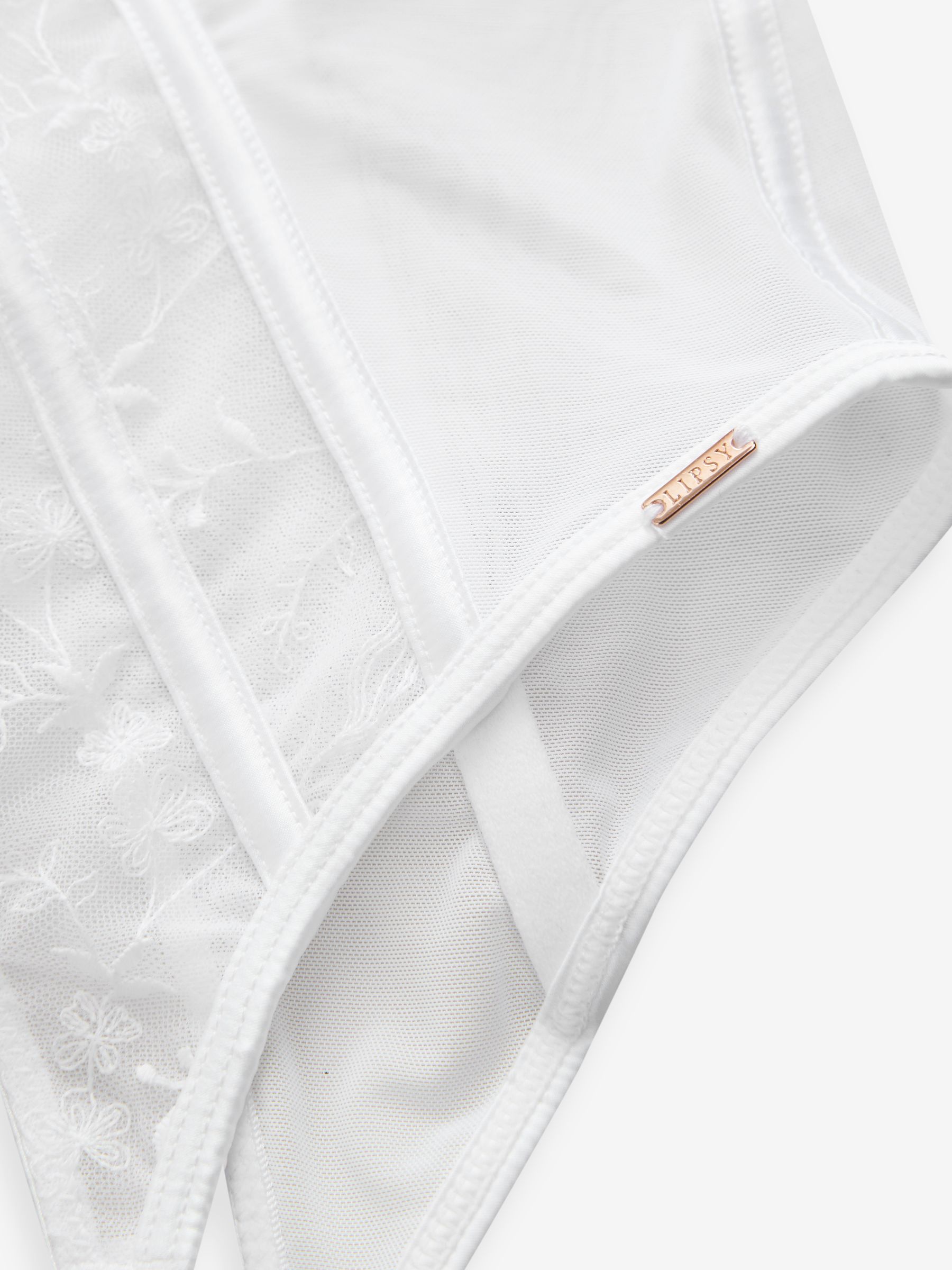 Buy Lipsy White Bridal Floral Embroidered Basque from the Next UK ...