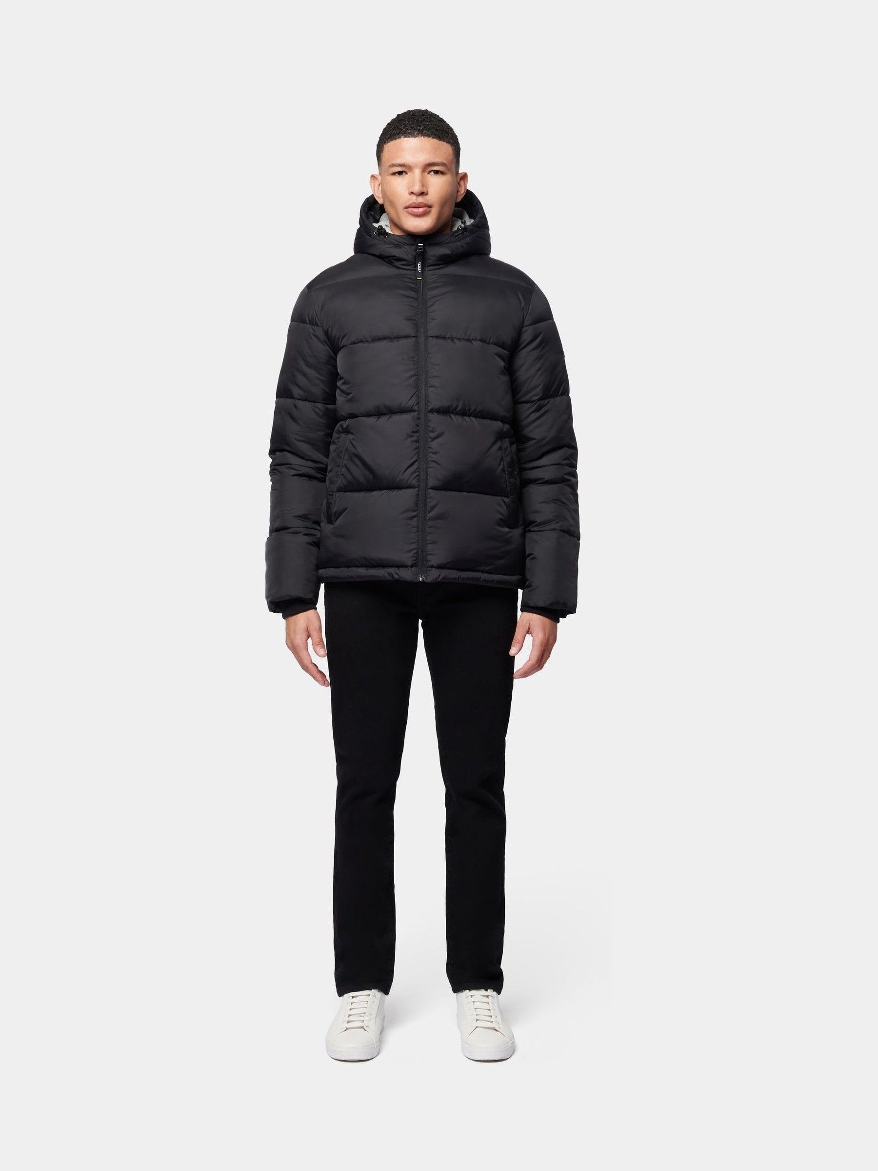 Buy Flyers Mens Wide Baffle Puffer Black Jacket from the Next UK online ...