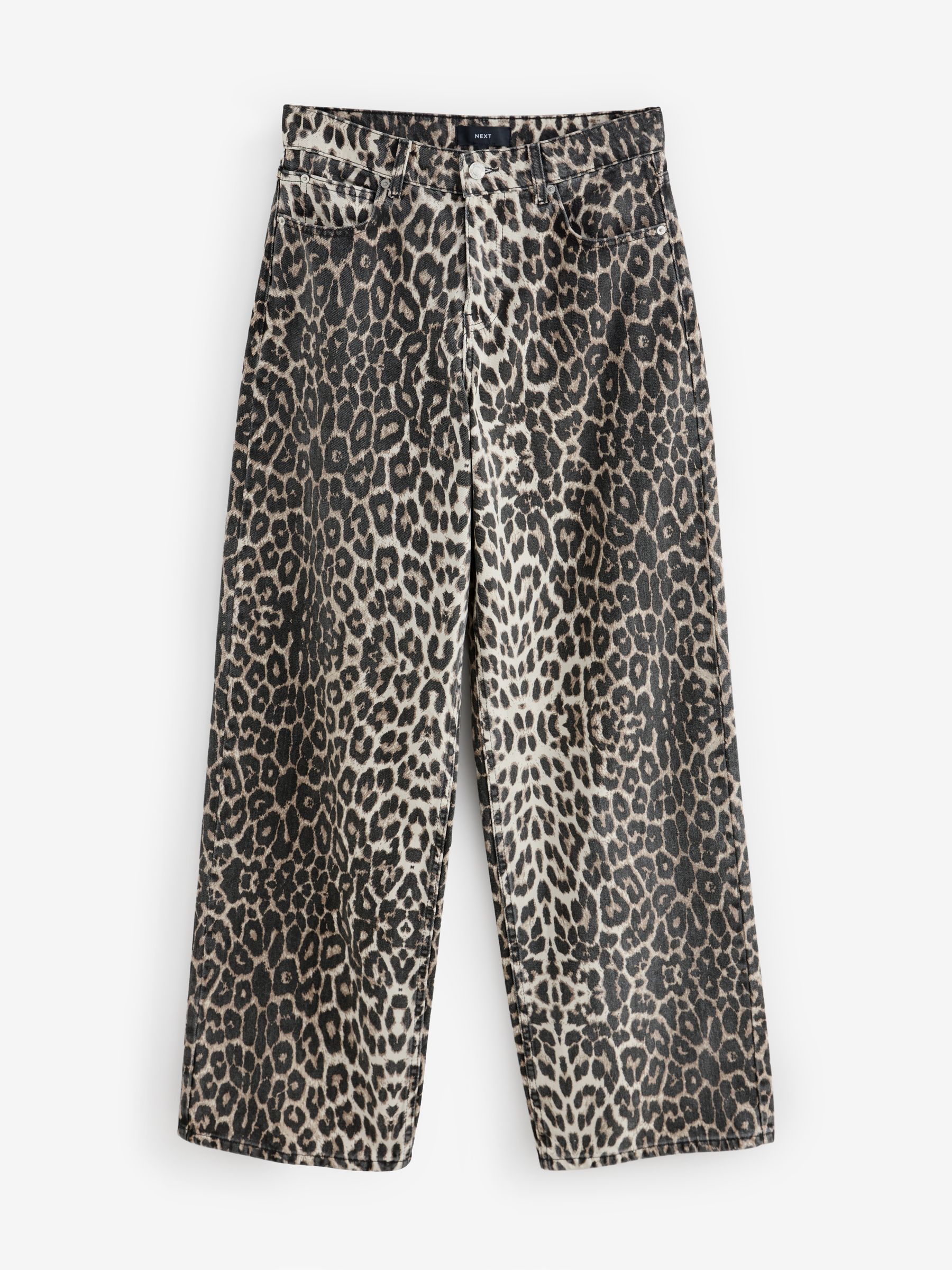 Buy Leopard Print Wide Leg Jeans from the Next UK online shop