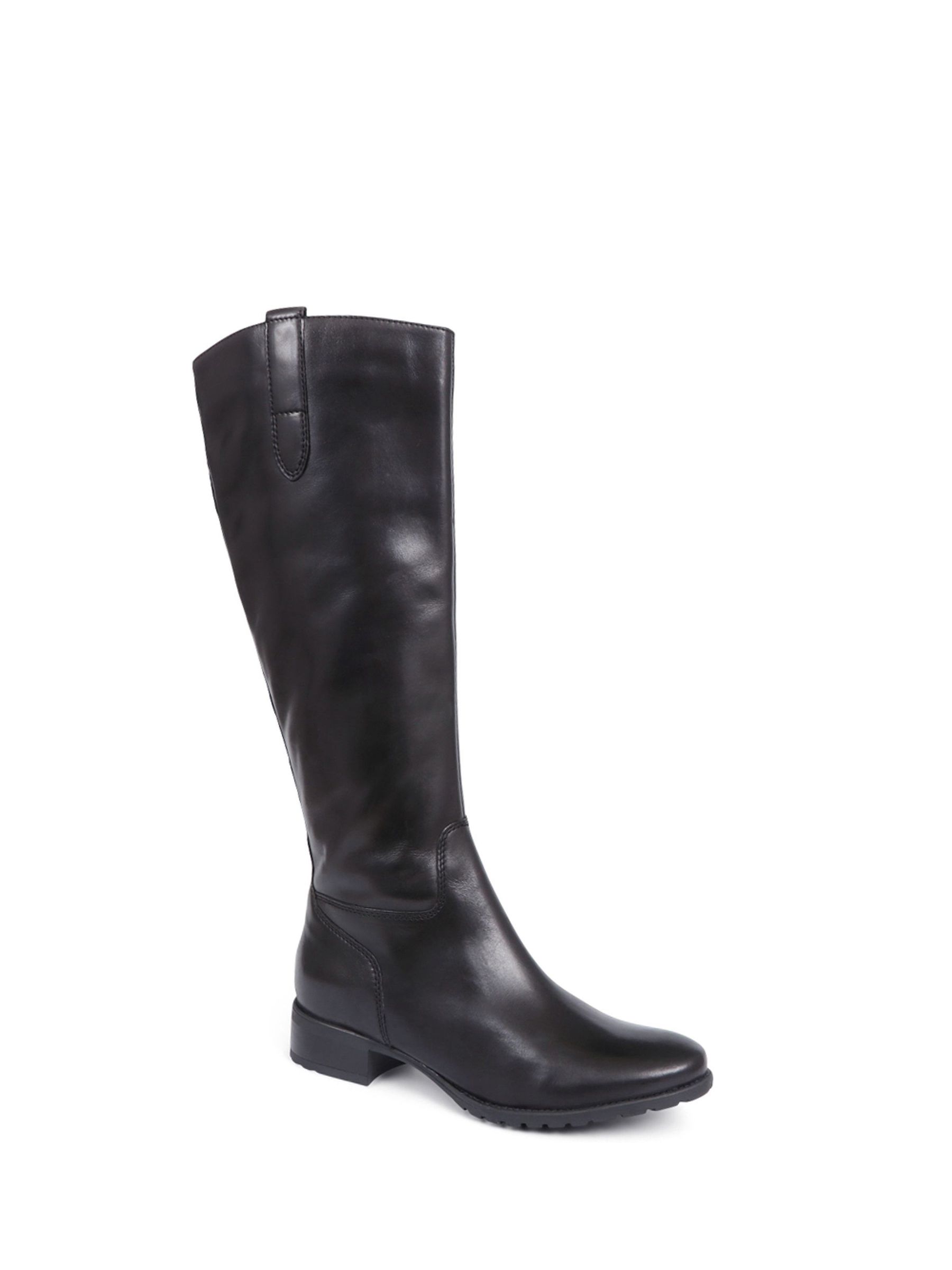 Buy Jones Bootmaker Black Cinzia Leather Riding Knee High Boots from ...