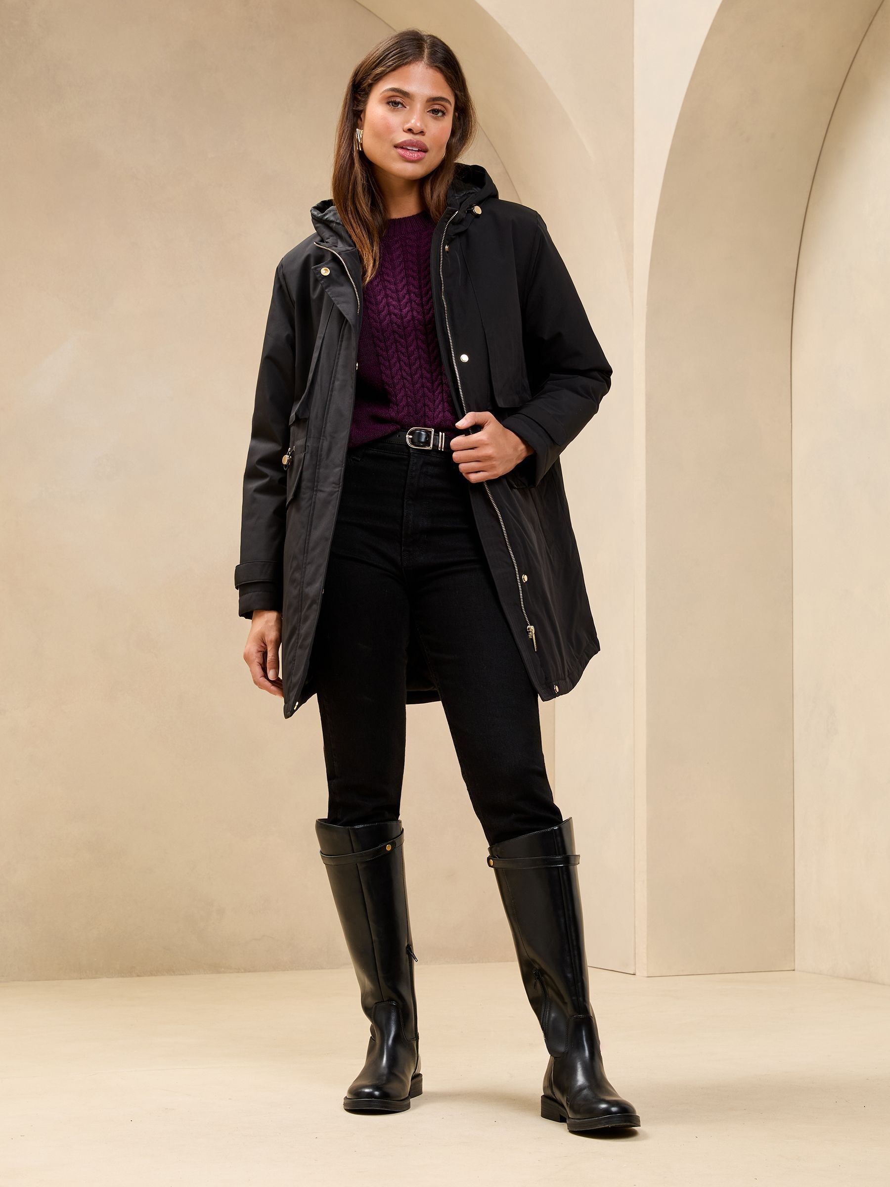 Buy Lipsy Black Shower Resistant Parka Raincoat from the Next UK online ...