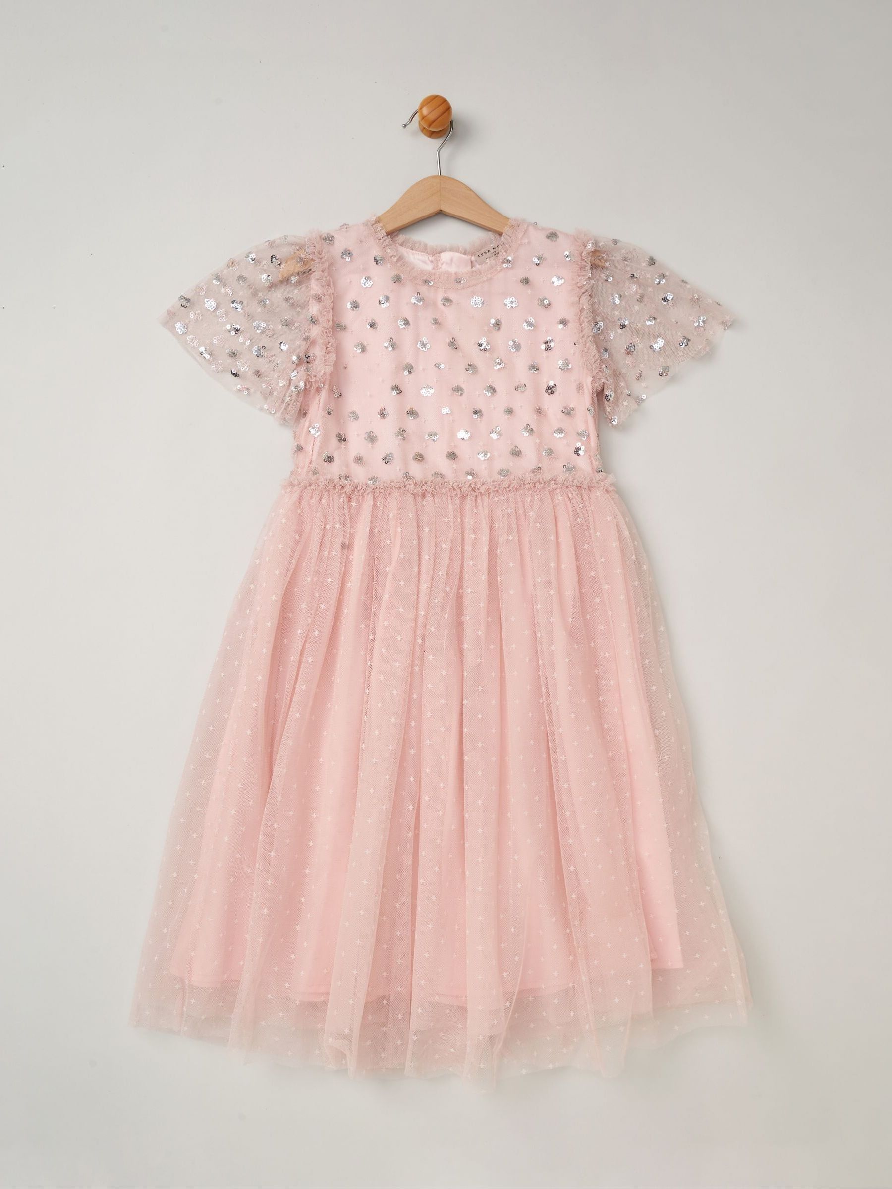 Buy Miss Pink/Lilac Cluster Sequin Waterfall Dress from the Next UK ...