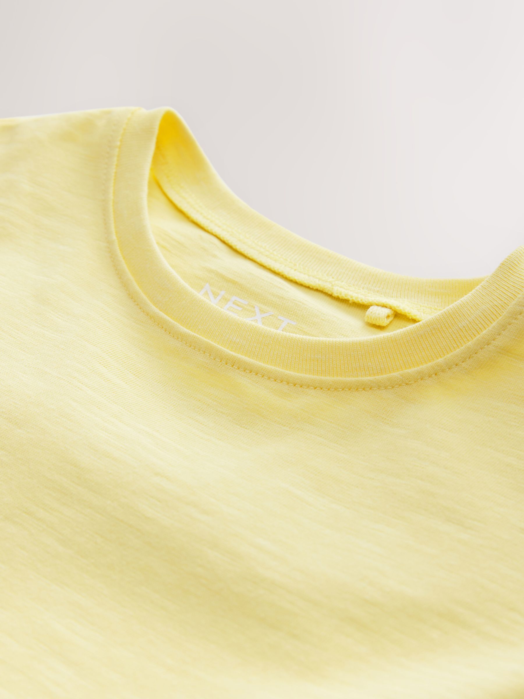 Buy Yellow 100% Cotton Daisy Short Sleeve T-Shirt (3mths-7yrs) from the ...