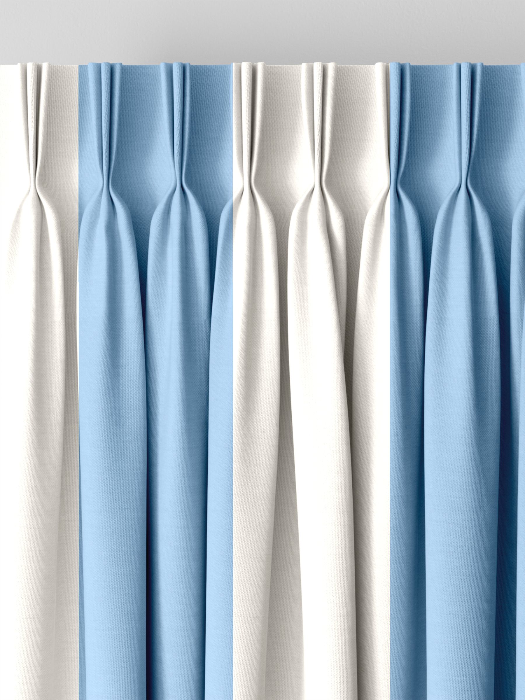 Buy Cath Kidston Blue Canopy Stripe Made To Measure 100% Cotton Curtain ...