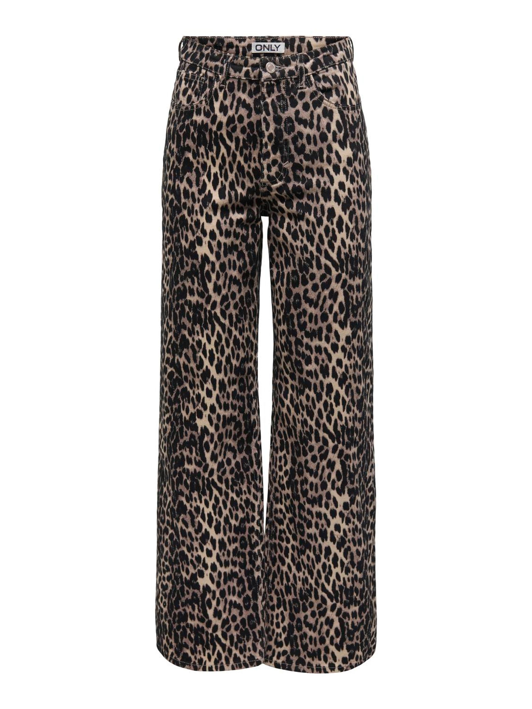 Buy ONLY Black Leopard Print Straight Leg Jeans from the Next UK online ...