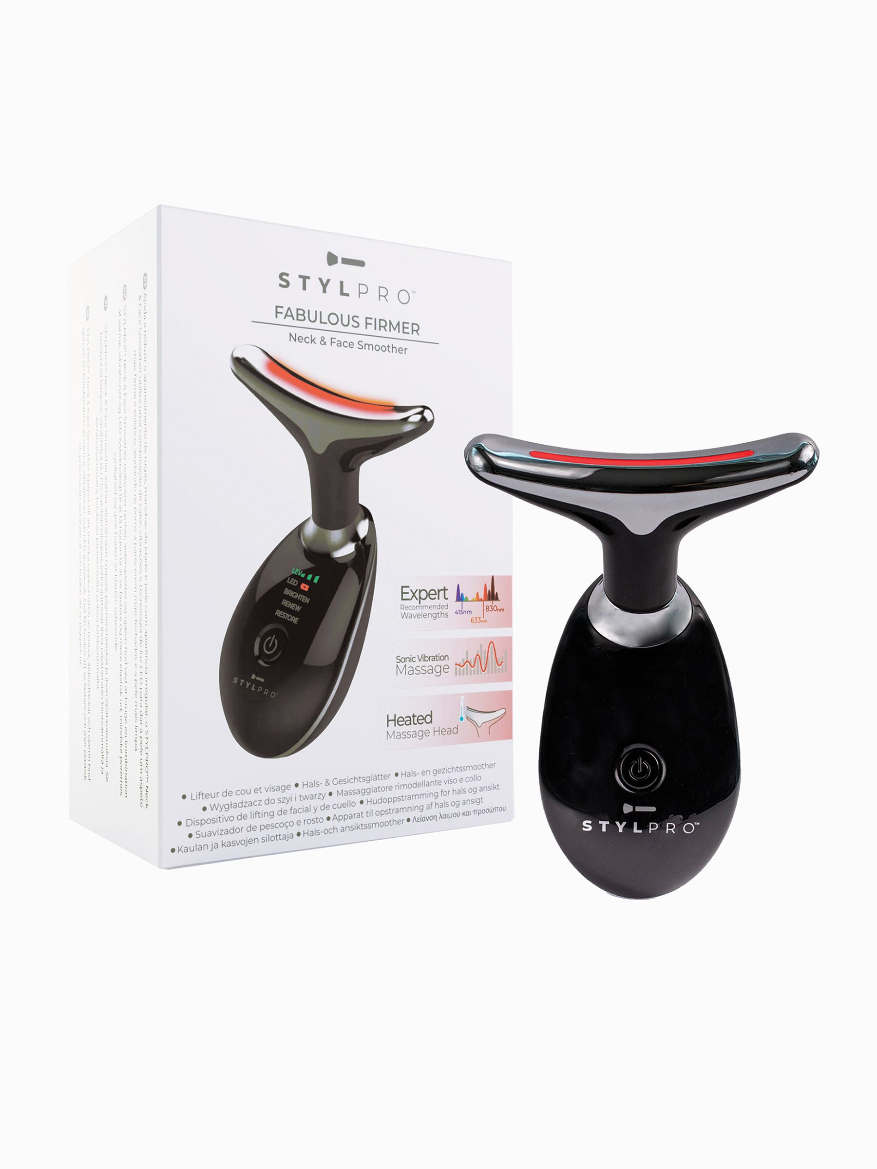 Buy Stylpro Fabulous Firmer LED Massaging Neck and Face Smoother Device ...