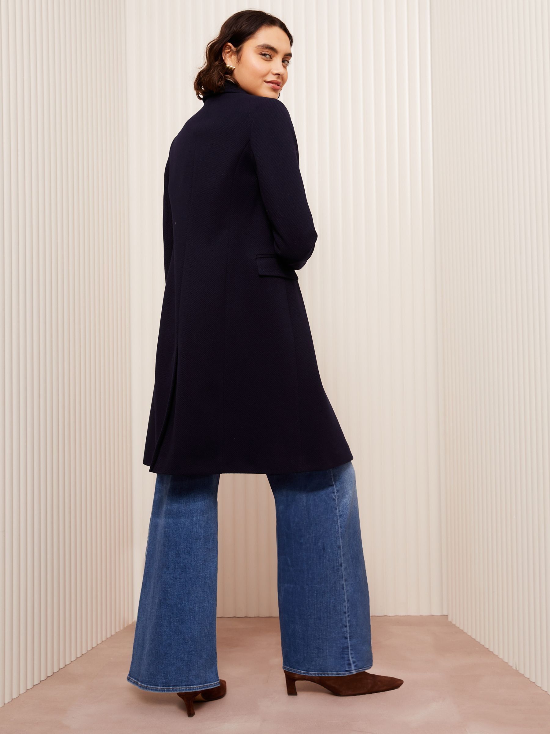 Buy Friends Like These Navy Blue Double Breasted Coat from the Next UK ...