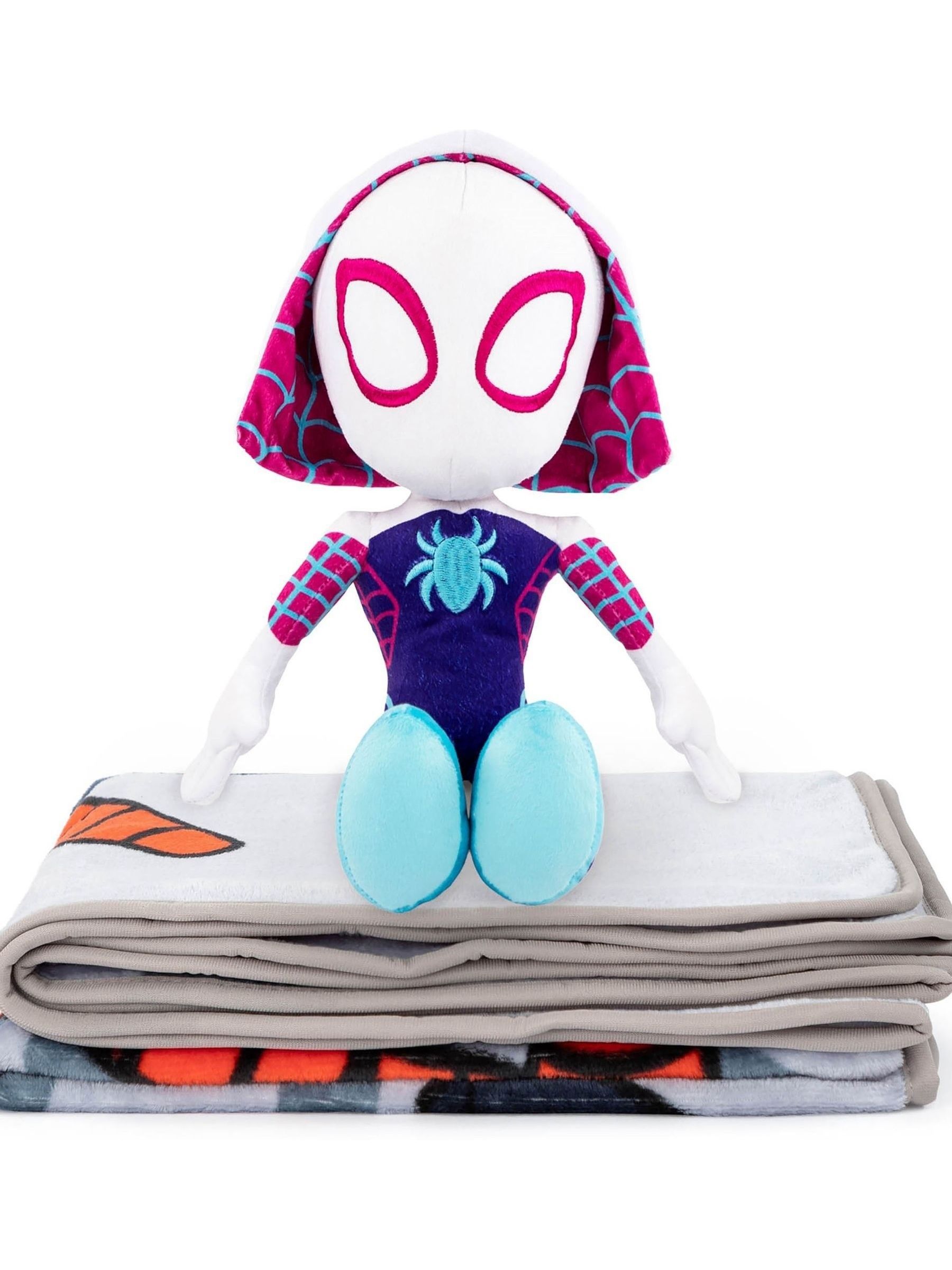 Buy Spidey and his Amazing Friends Grey Ghost Spider Cuddle Pillow Set ...