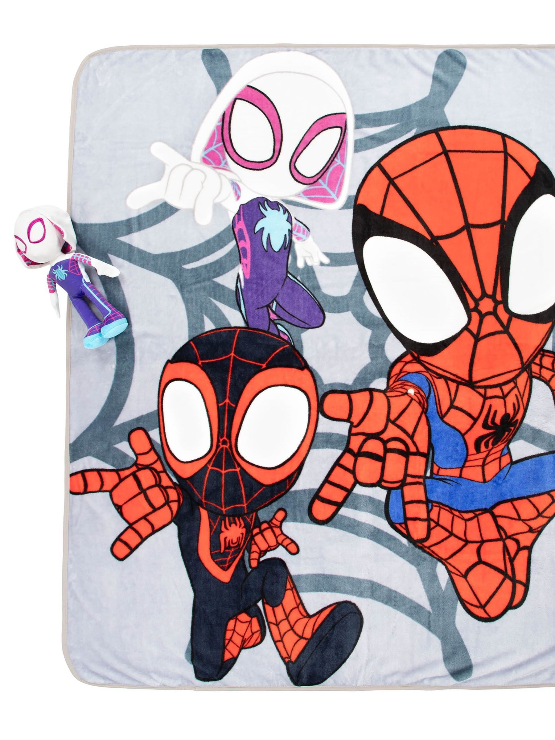 Buy Spidey and his Amazing Friends Grey Ghost Spider Cuddle Pillow Set ...