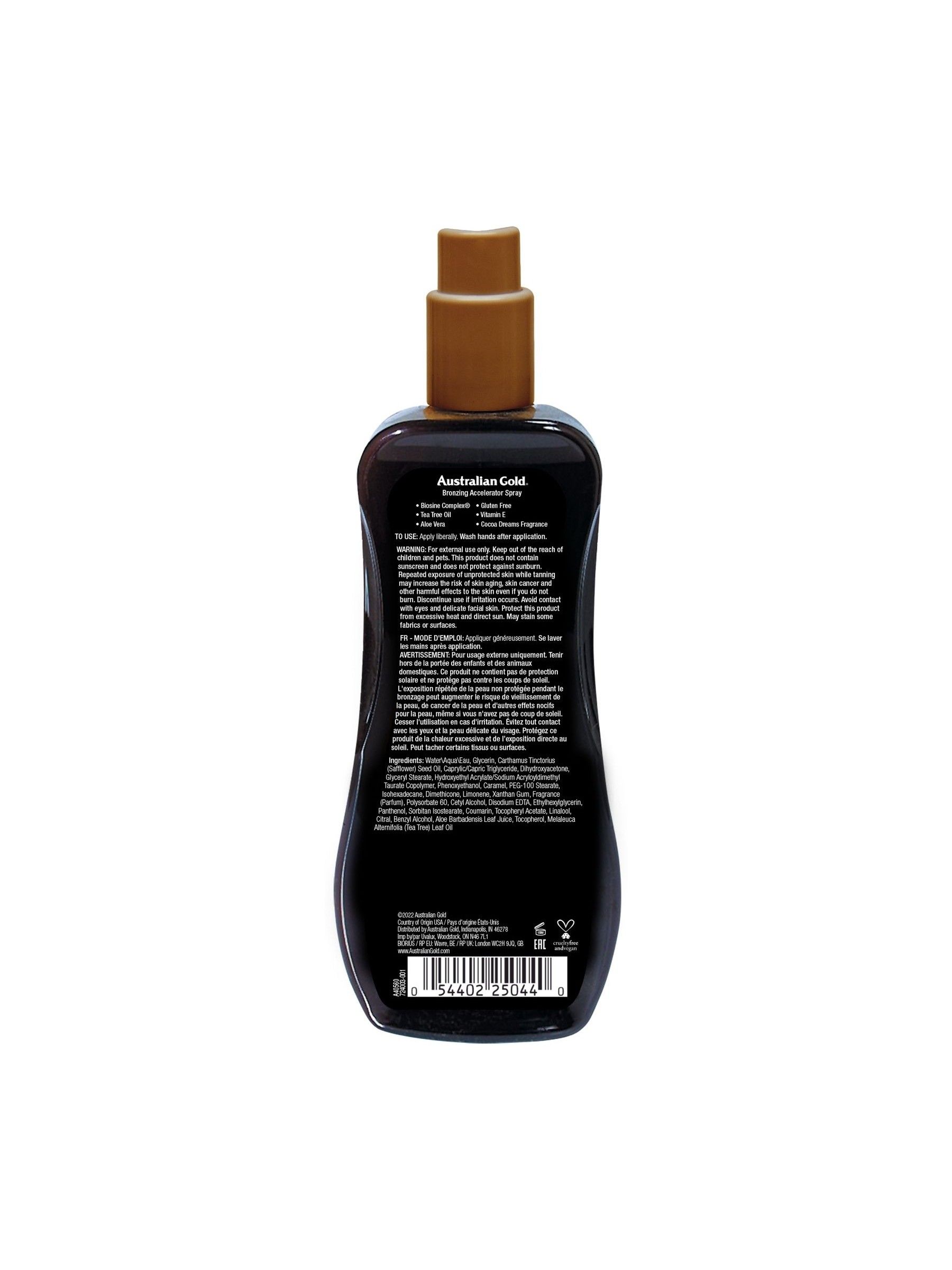 Buy Australian Gold Bronzing Accelerator Dark Tanning Spray 237ml from ...