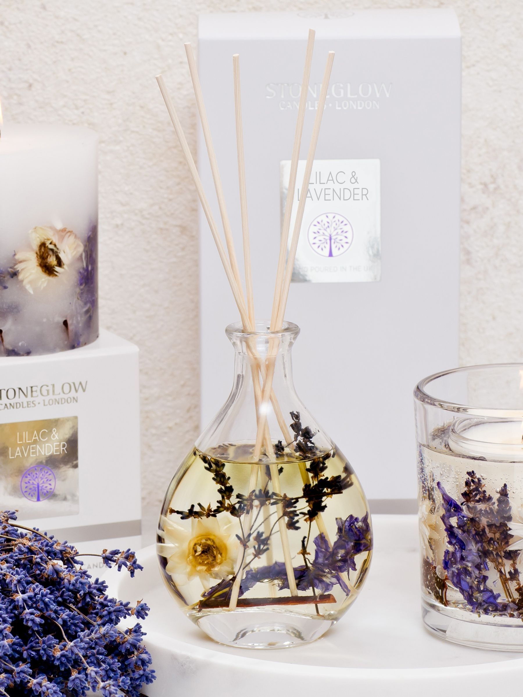 Buy Stoneglow Lilac & Lavender 180ml Natures Gift Reed Diffuser from ...