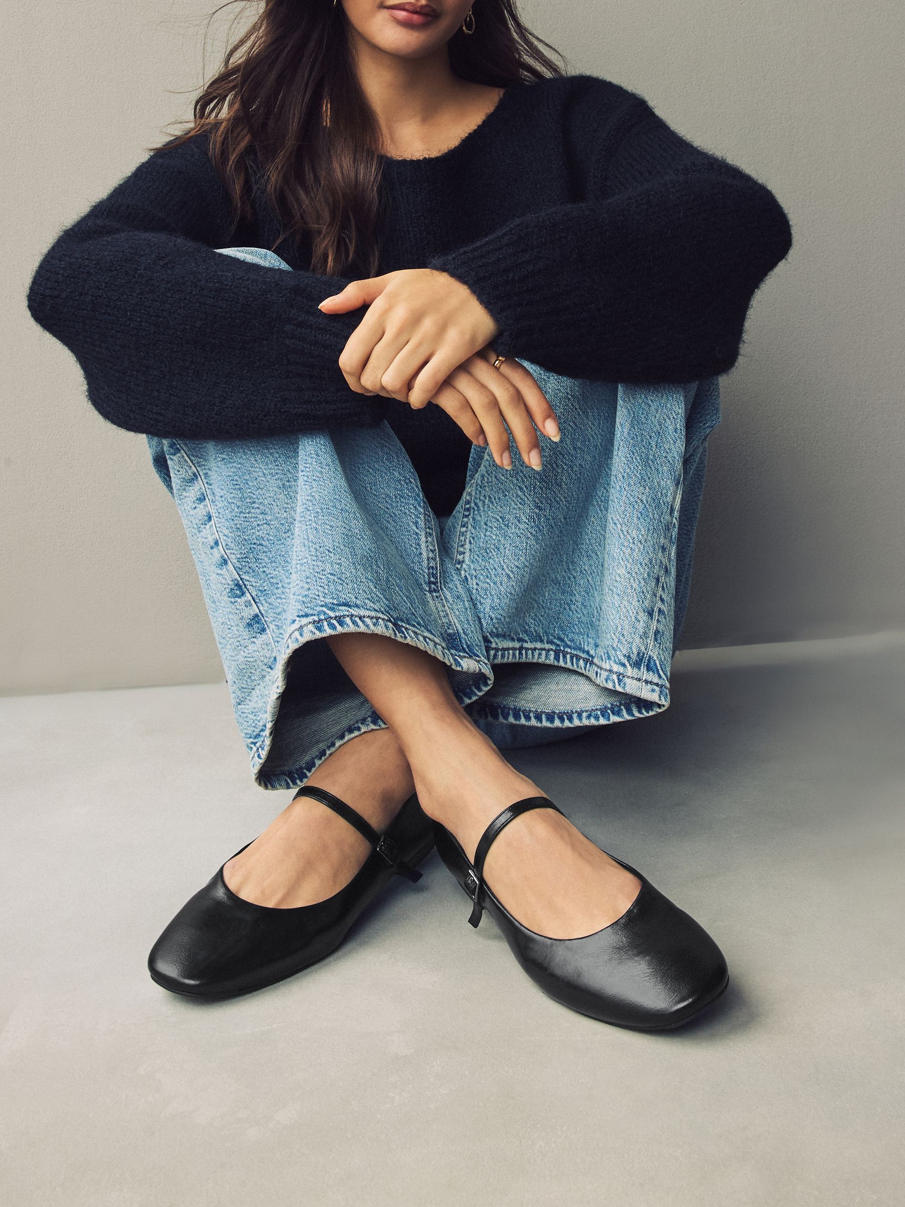 Buy Black - Round Toe Mary Jane Shoes from Next Germany