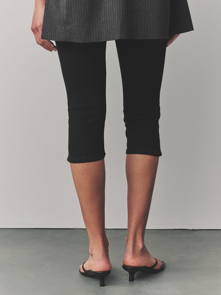 capri jeans for women black