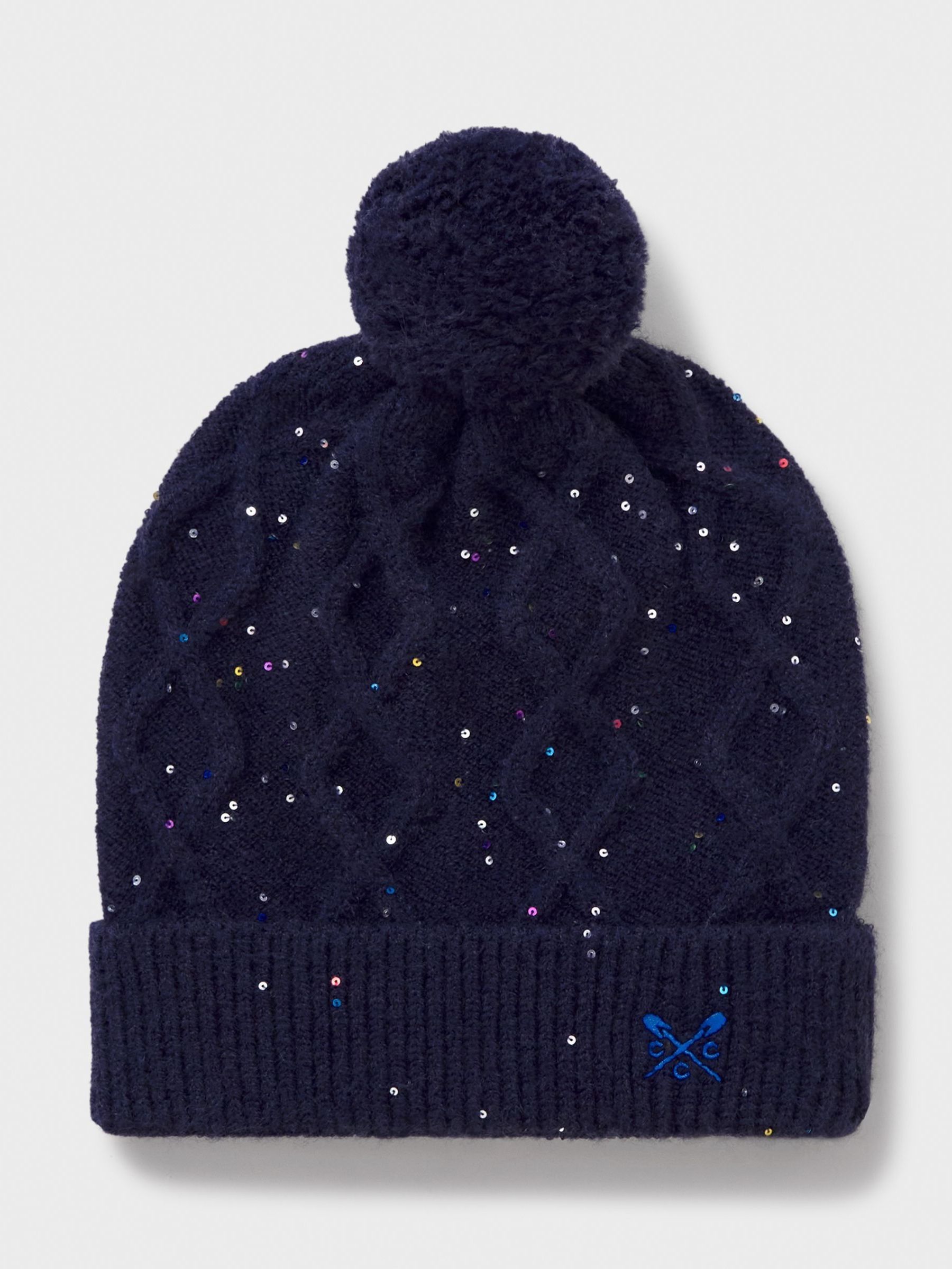 Buy Crew Clothing Company Blue Cable Knit Sparkly Beanie from the Next ...