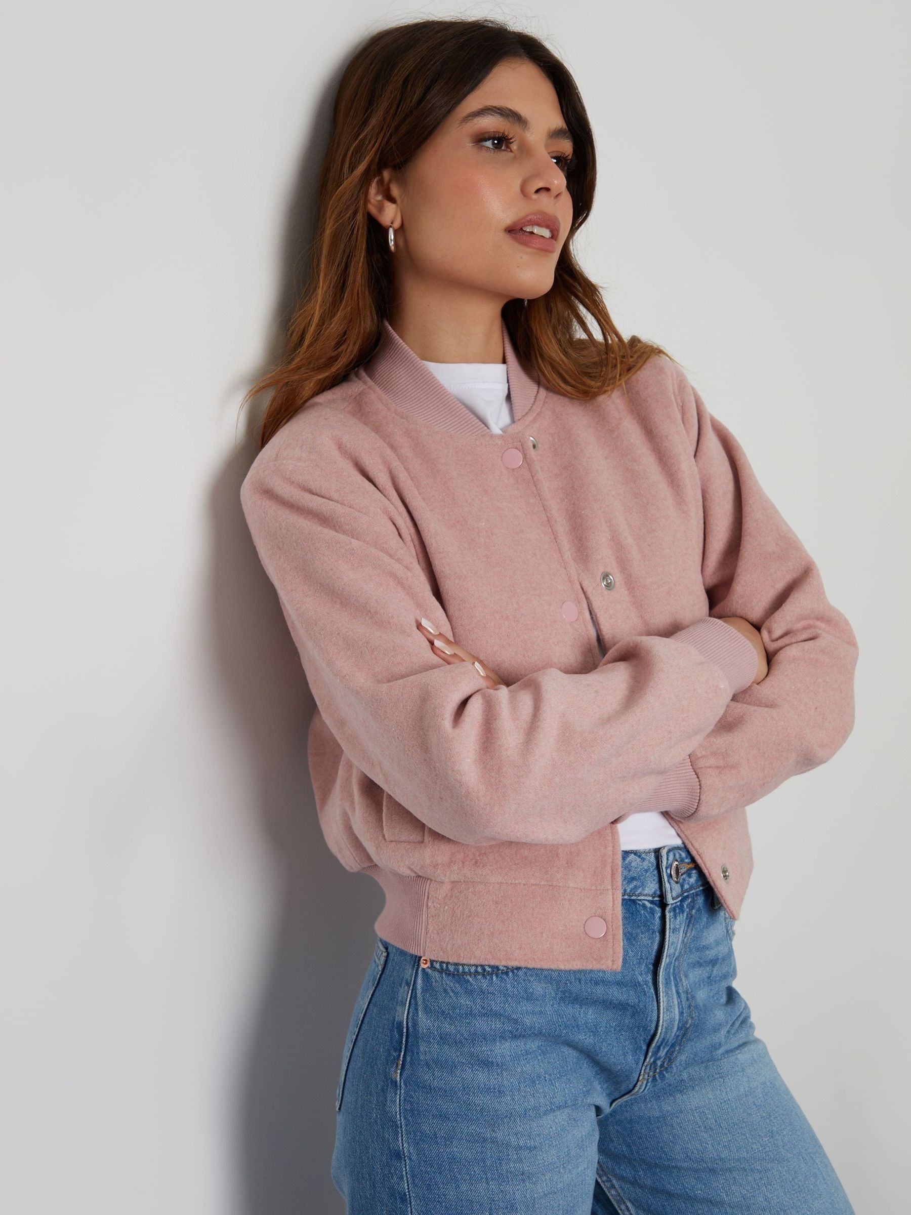 Buy Threadbare Pink Cropped Bomber Jacket from the Next UK online shop