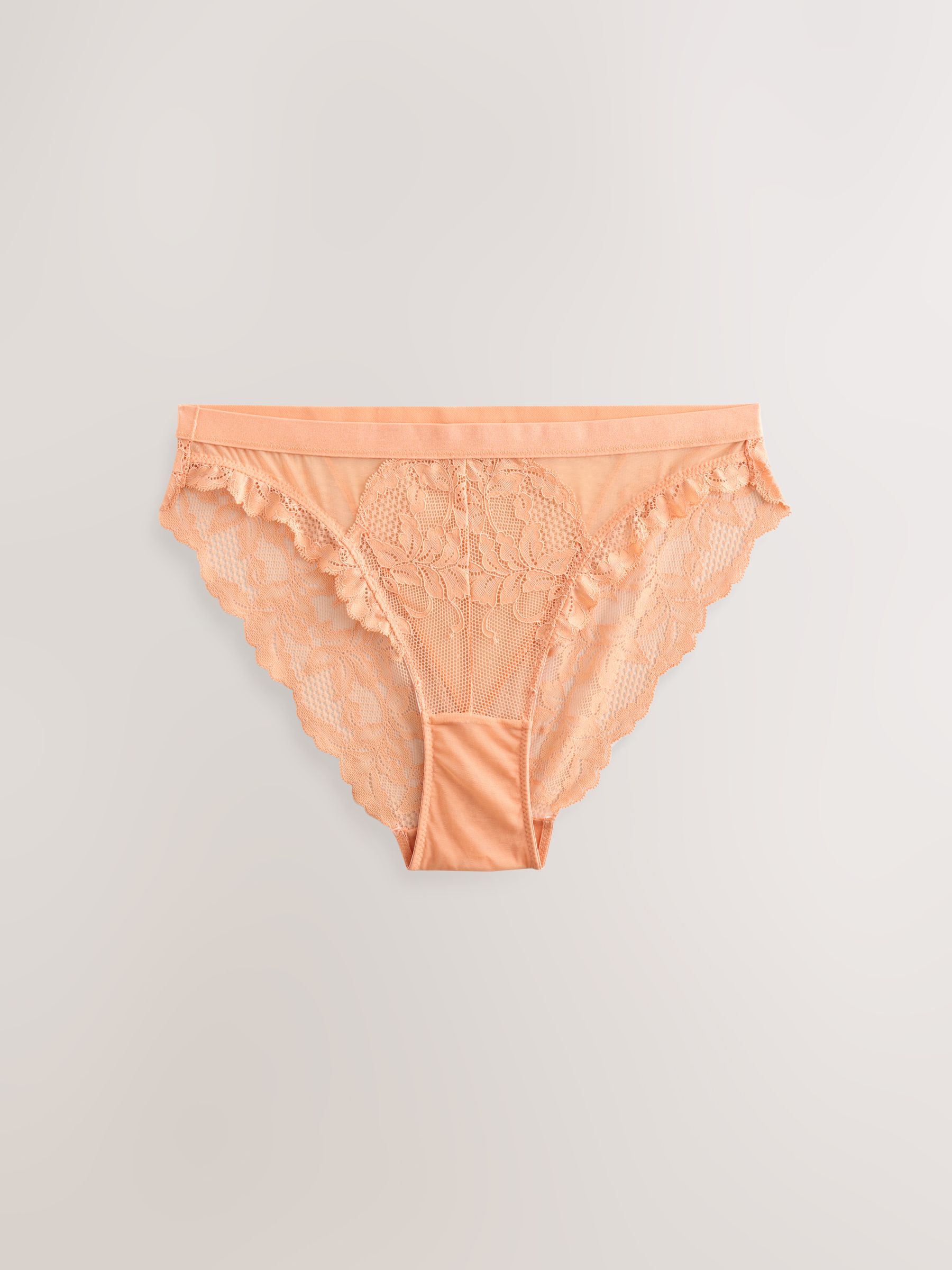 Buy Lemon Yellow/Orange/Cream Lace Knickers 3 Pack from the Next UK ...