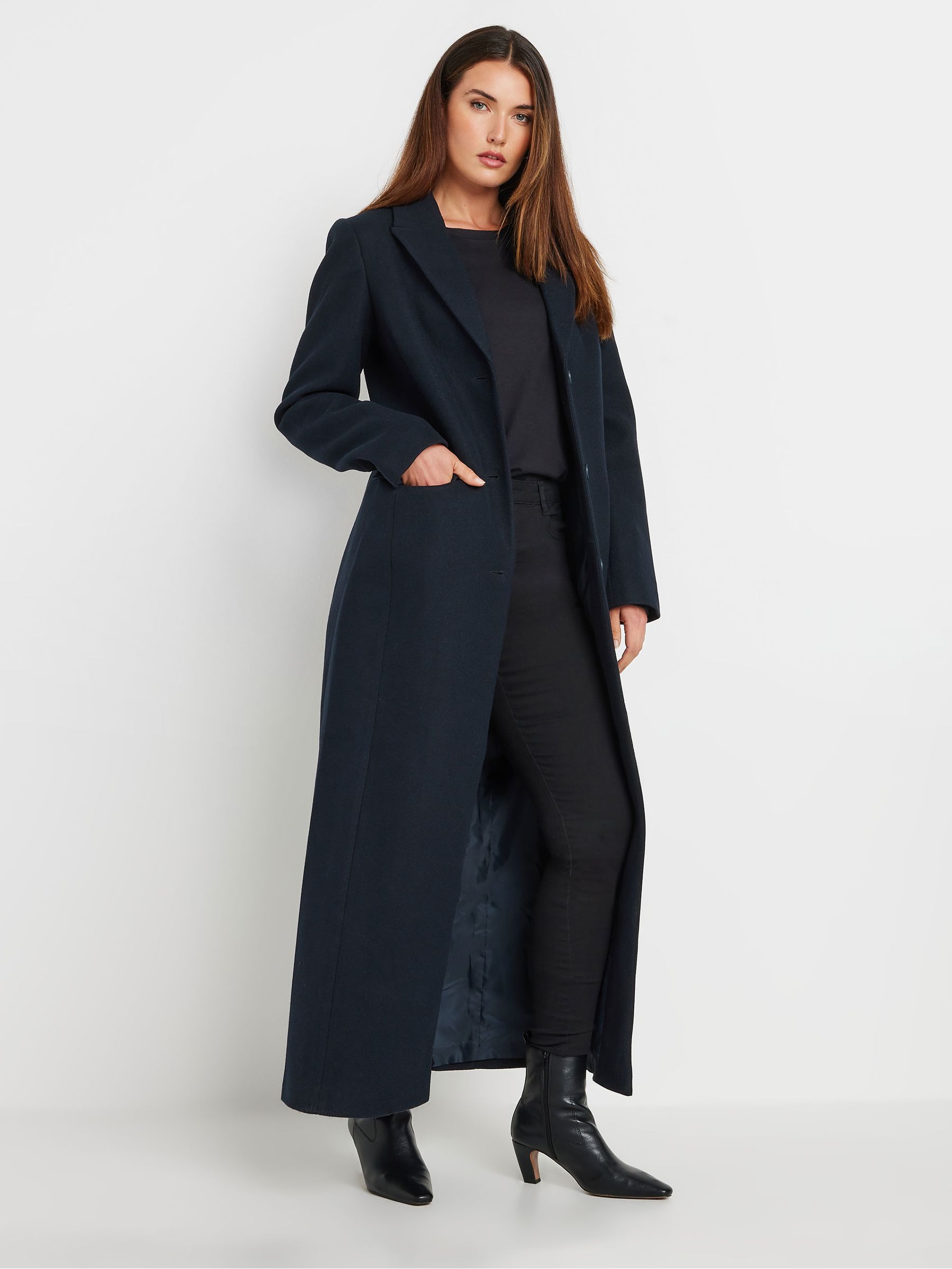Buy Long Tall Sally Blue Maxi City Coat from the Next UK online shop