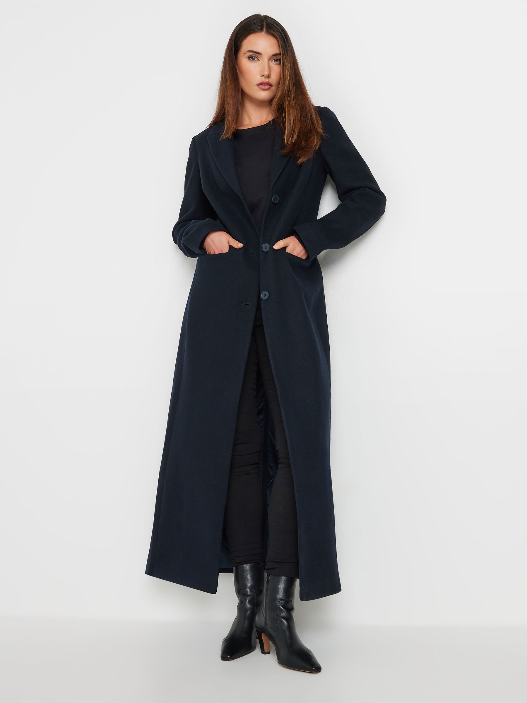 Buy Long Tall Sally Blue Maxi City Coat from the Next UK online shop