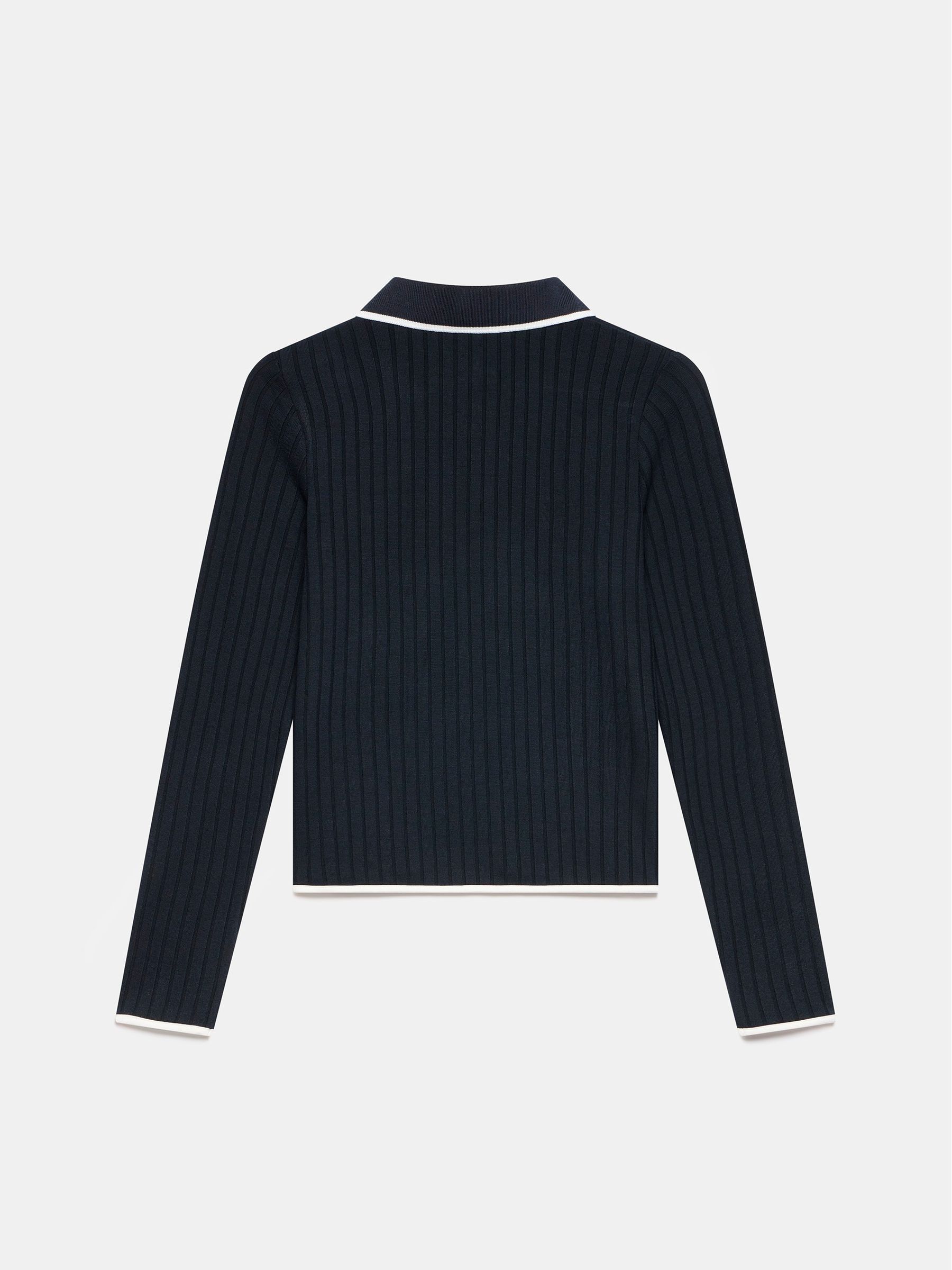 Buy Mint Velvet Blue Contrast Trim Polo Shirt from the Next UK online shop