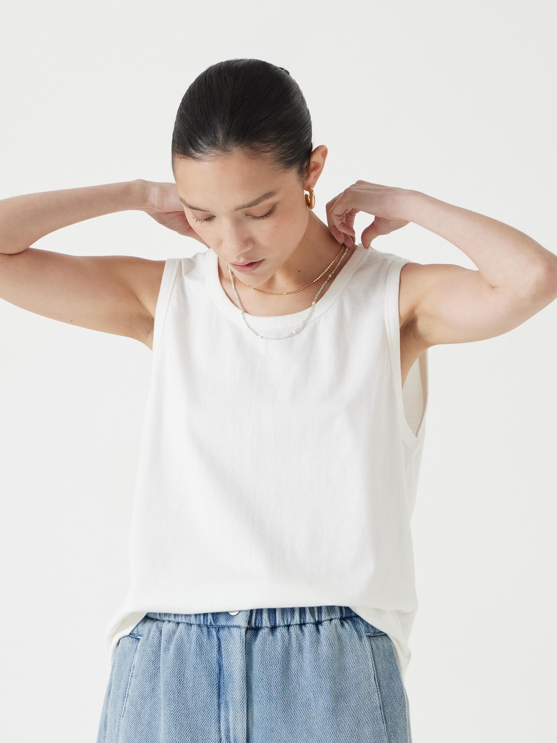 Buy Hush White Carla Relaxed Tank Top from the Next UK online shop