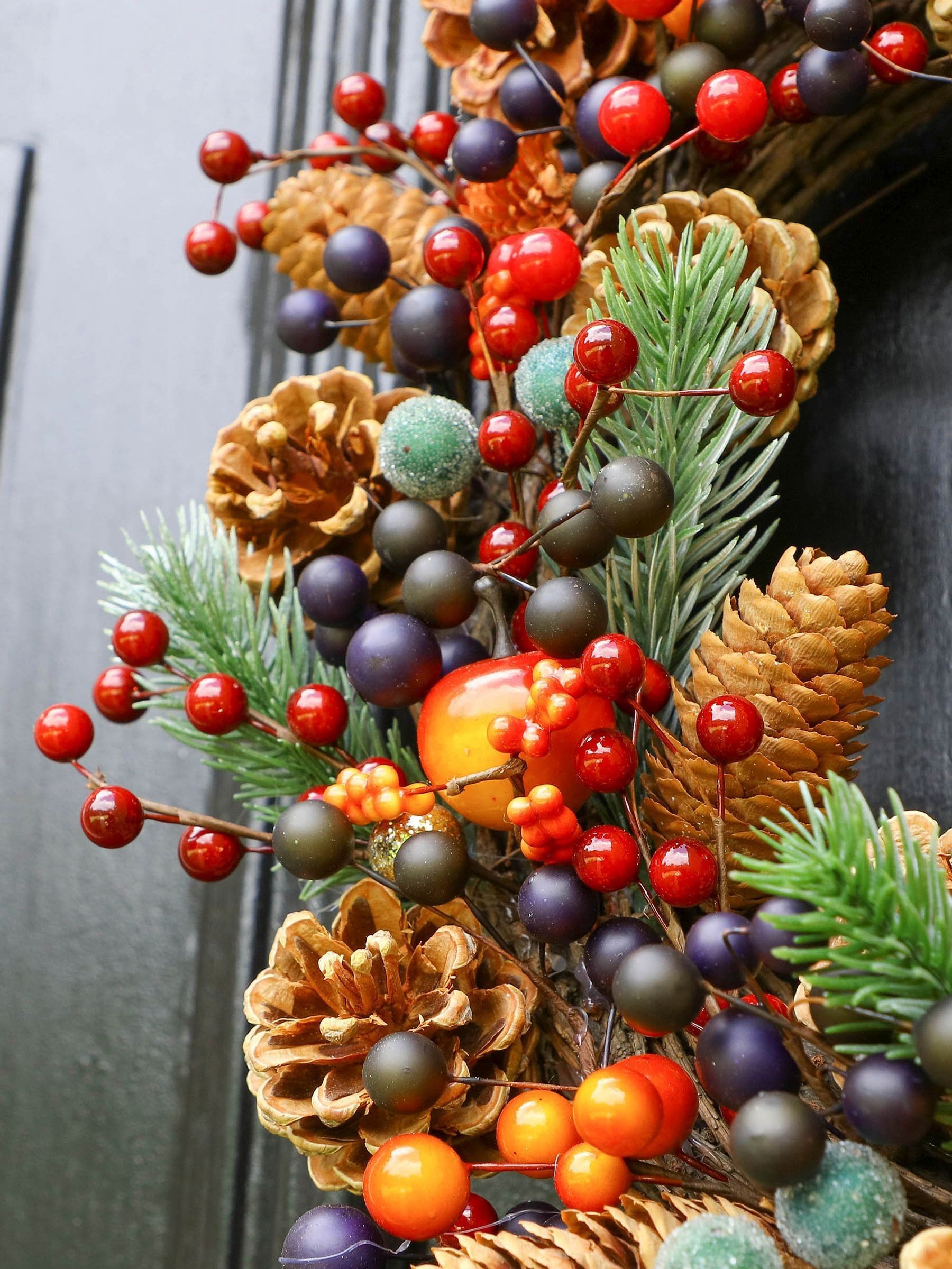 Buy Dibor Orange Harvest Fruits Wreath from the Next UK online shop