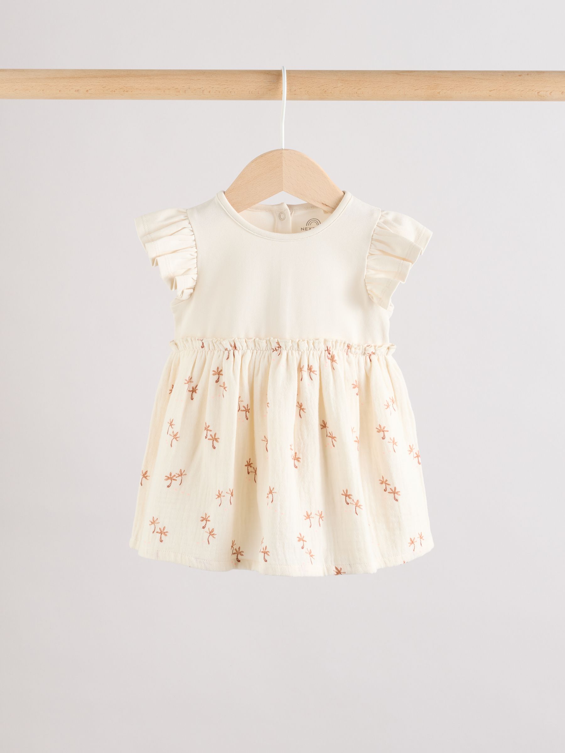 Buy Rust Brown and Cream Printed Jersey Baby Dresses 2 Pack (0mths-2yrs ...