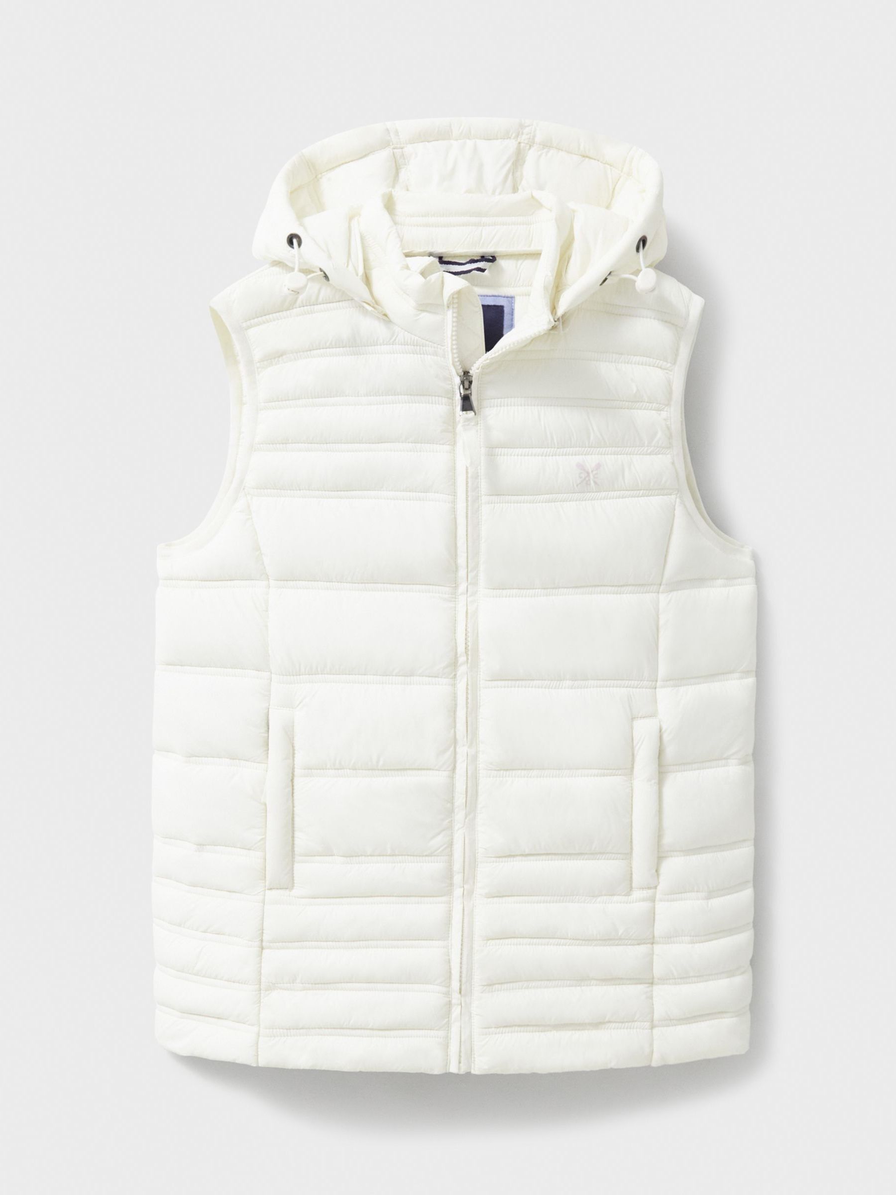 Buy Crew Clothing Natural Cream Lightweight Hooded Gilet from the Next ...