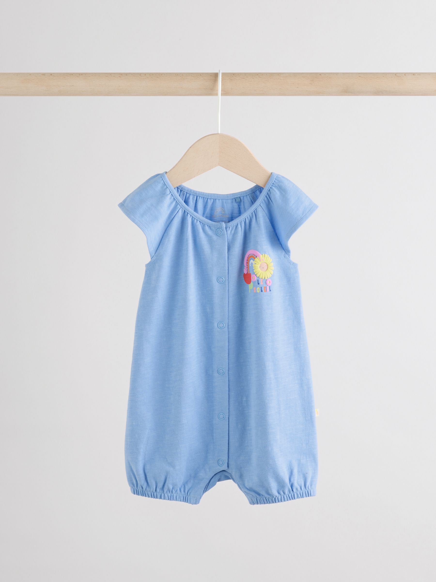 Buy Bright Multi Colour Printed Embroidered Baby 3 Pack Rompers from ...