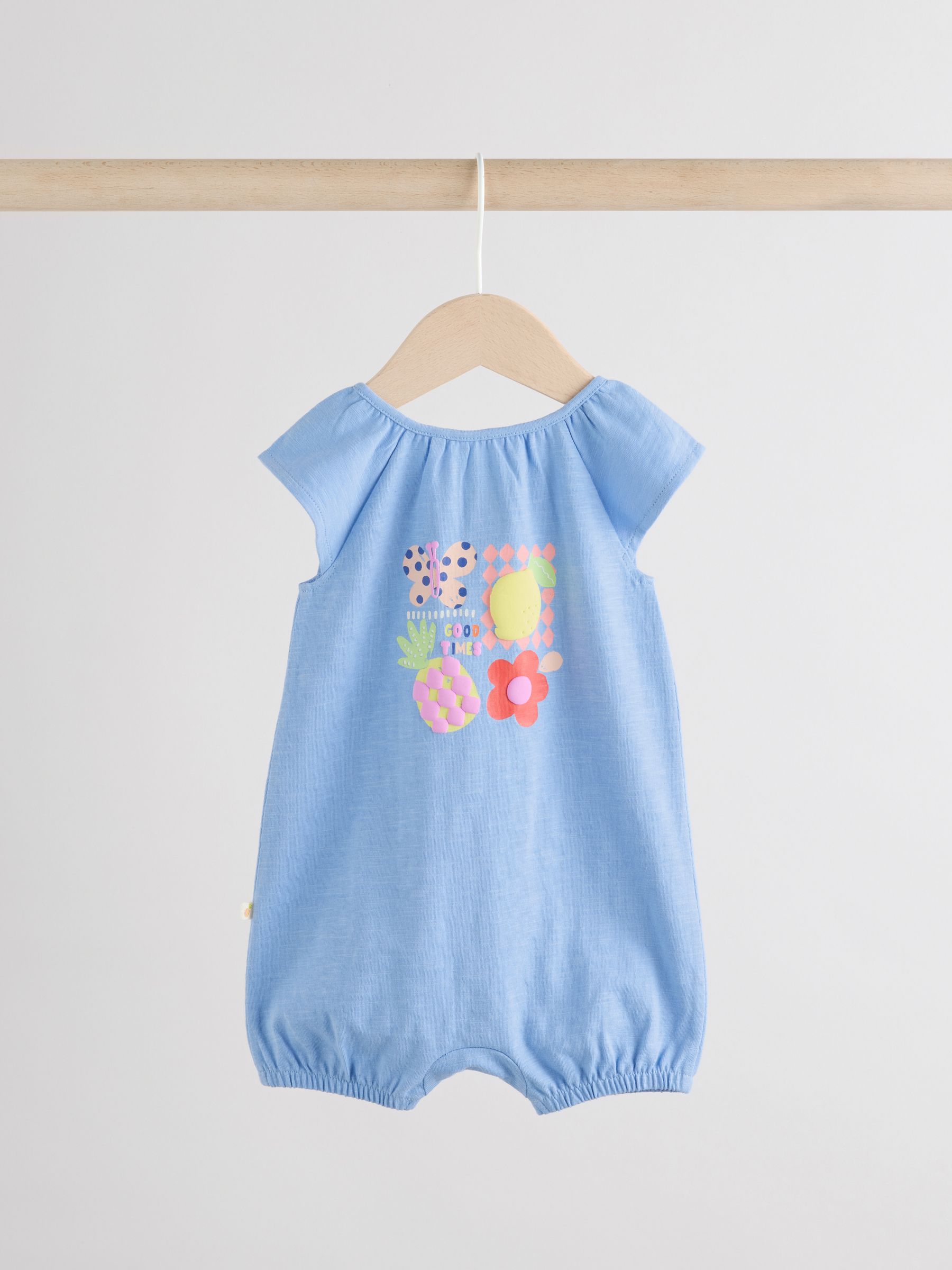 Buy Bright Multi Colour Printed Embroidered Baby 3 Pack Rompers from ...