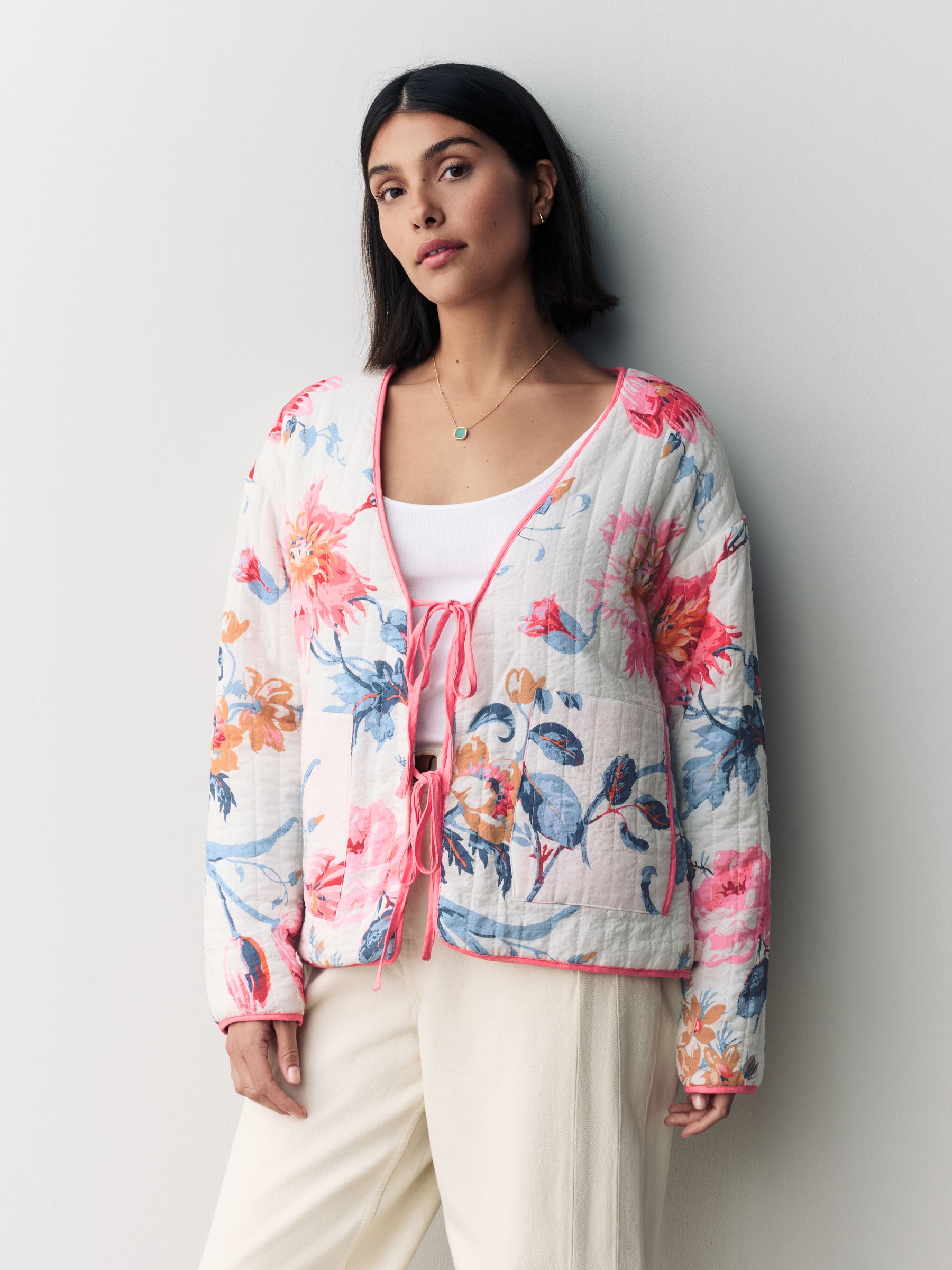 Buy Laura Ashley Pink Rosalind Reversible Quilted Jacket from the Next ...