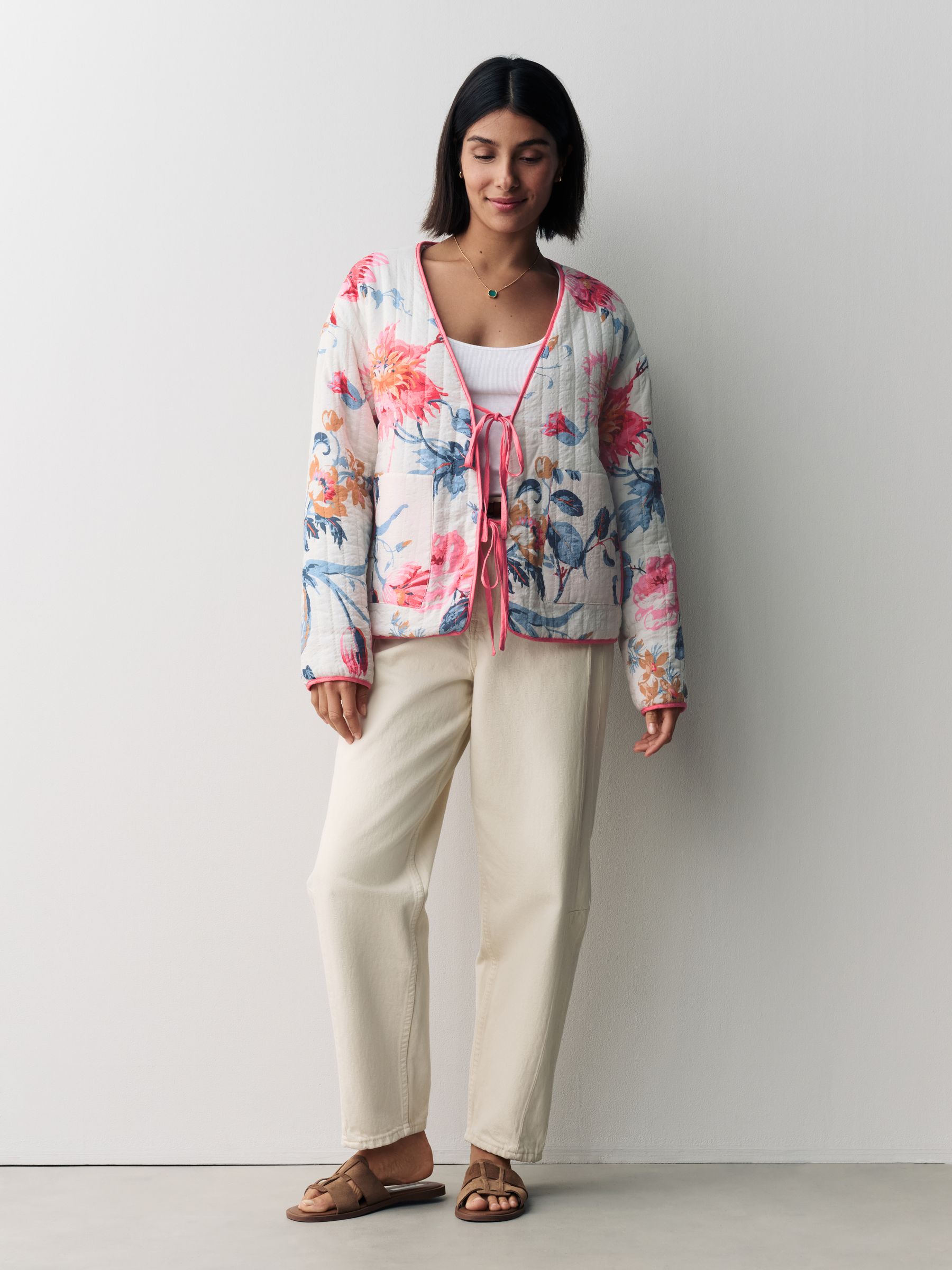 Buy Laura Ashley Pink Rosalind Reversible Quilted Jacket from the Next ...